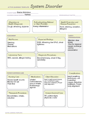 Pathophysiology Worksheet HTN - . PATHOPHYSIOLOGY WORKSHEET (The ...