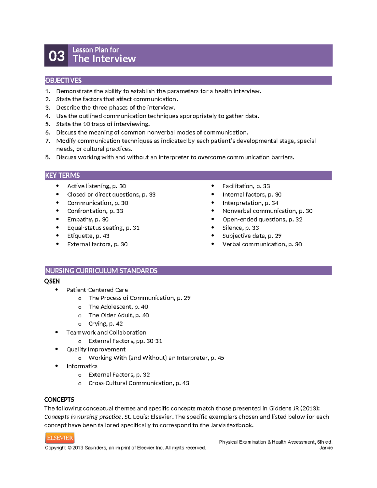Chapter 003 - Lecture notes - 03 Lesson Plan for The Interview ...