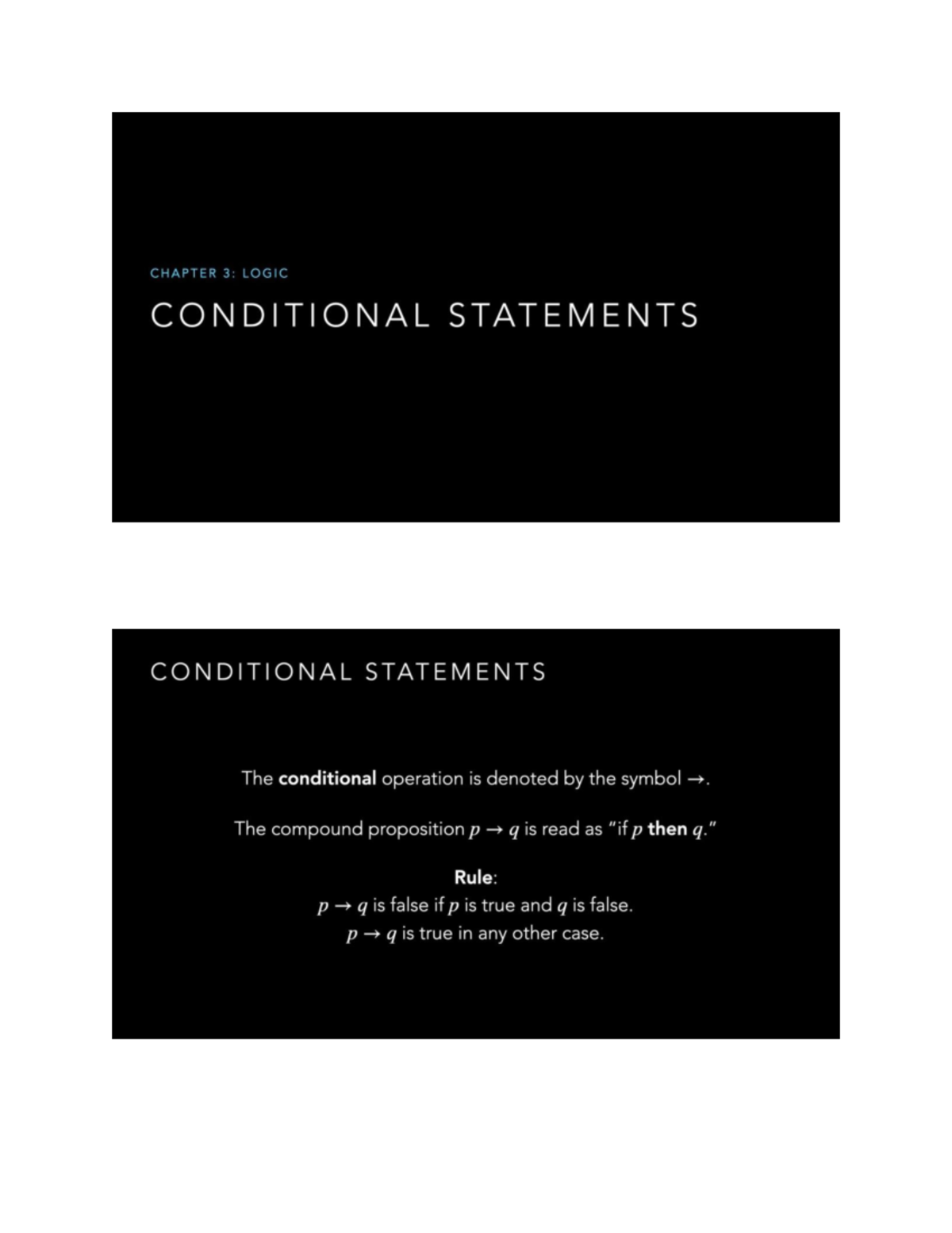 Conditional Statements - MAD1100 - Studocu