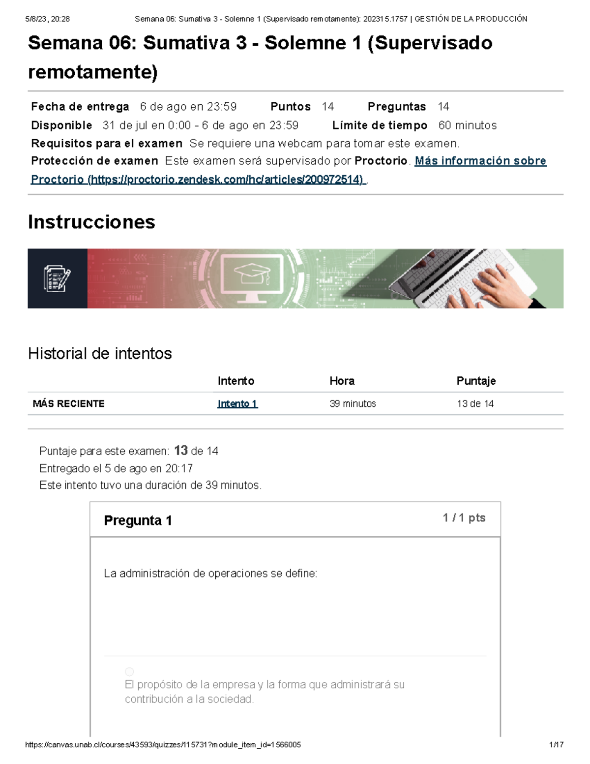 Semana 06 Sumativa 3 - Solemne 1 (Supervisado remotamente) 202315.1757 GestióN DE LA ProduccióN ...