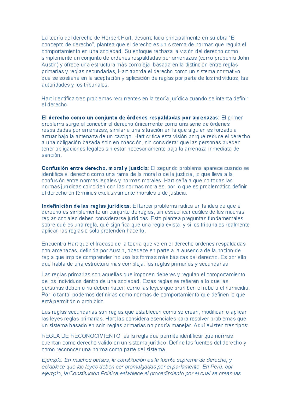 La teoría del derecho de Herbert Hart - La teoría del derecho de ...