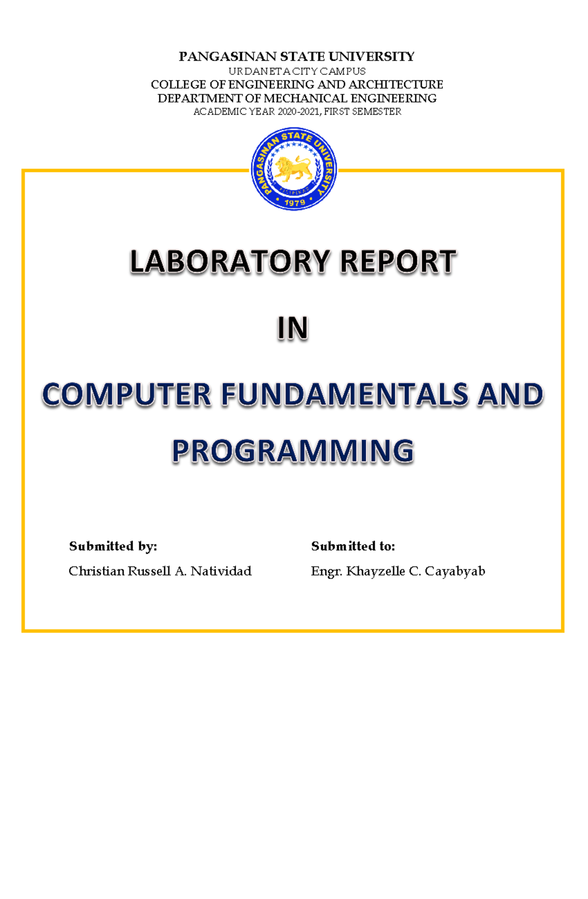 LAB(13) Natividad Christianrussell - Computer Fundamentals and ...