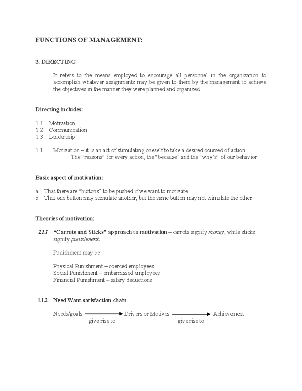 Directing - 3.1.4 MOTIVATION – MAINTENANCE THEORY – FREDERICK HERZBERG ...