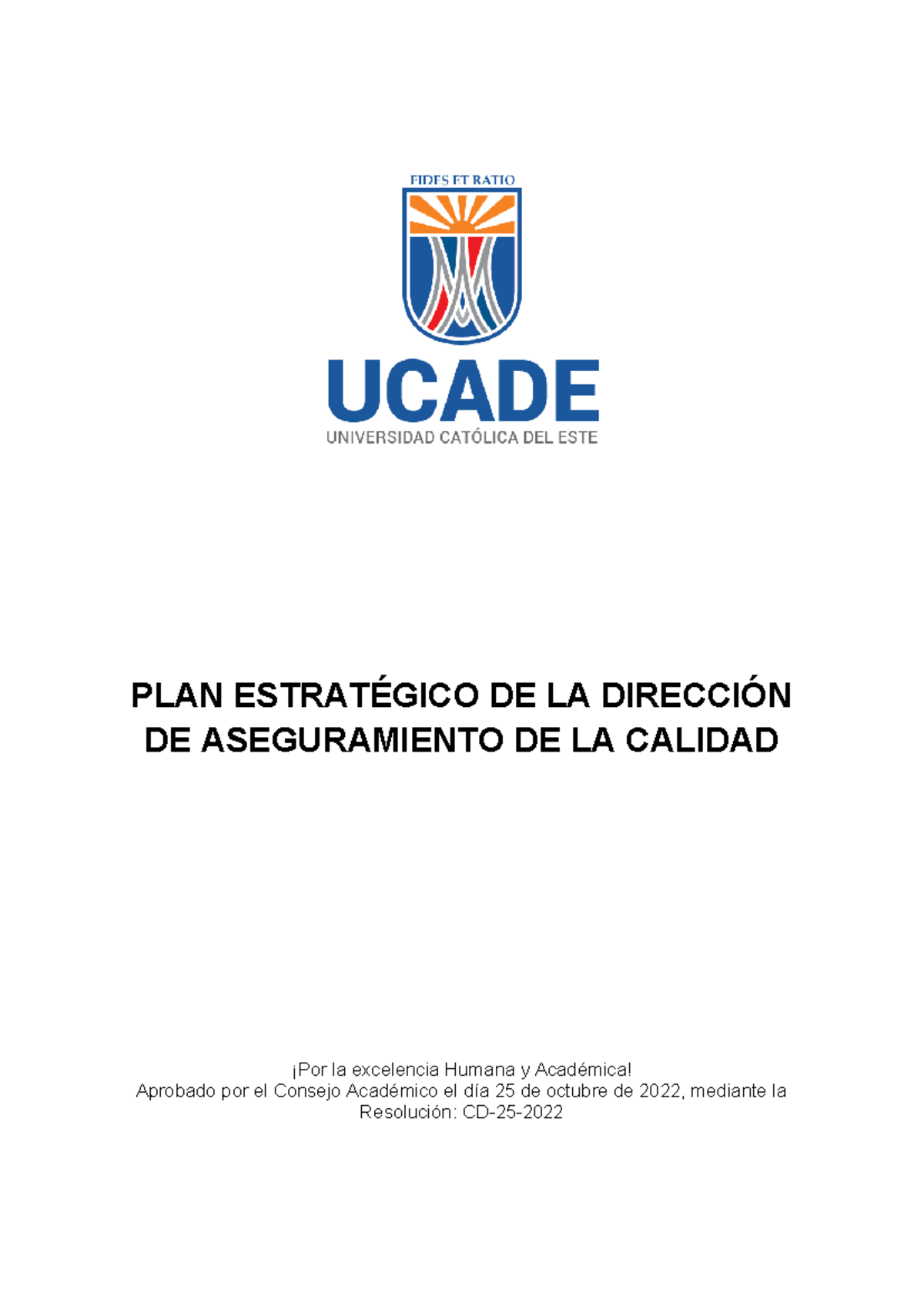 AC.PLN.PL01-PLAN Estrategico DE LA Dirección DE Aseguramiento DE LA ...