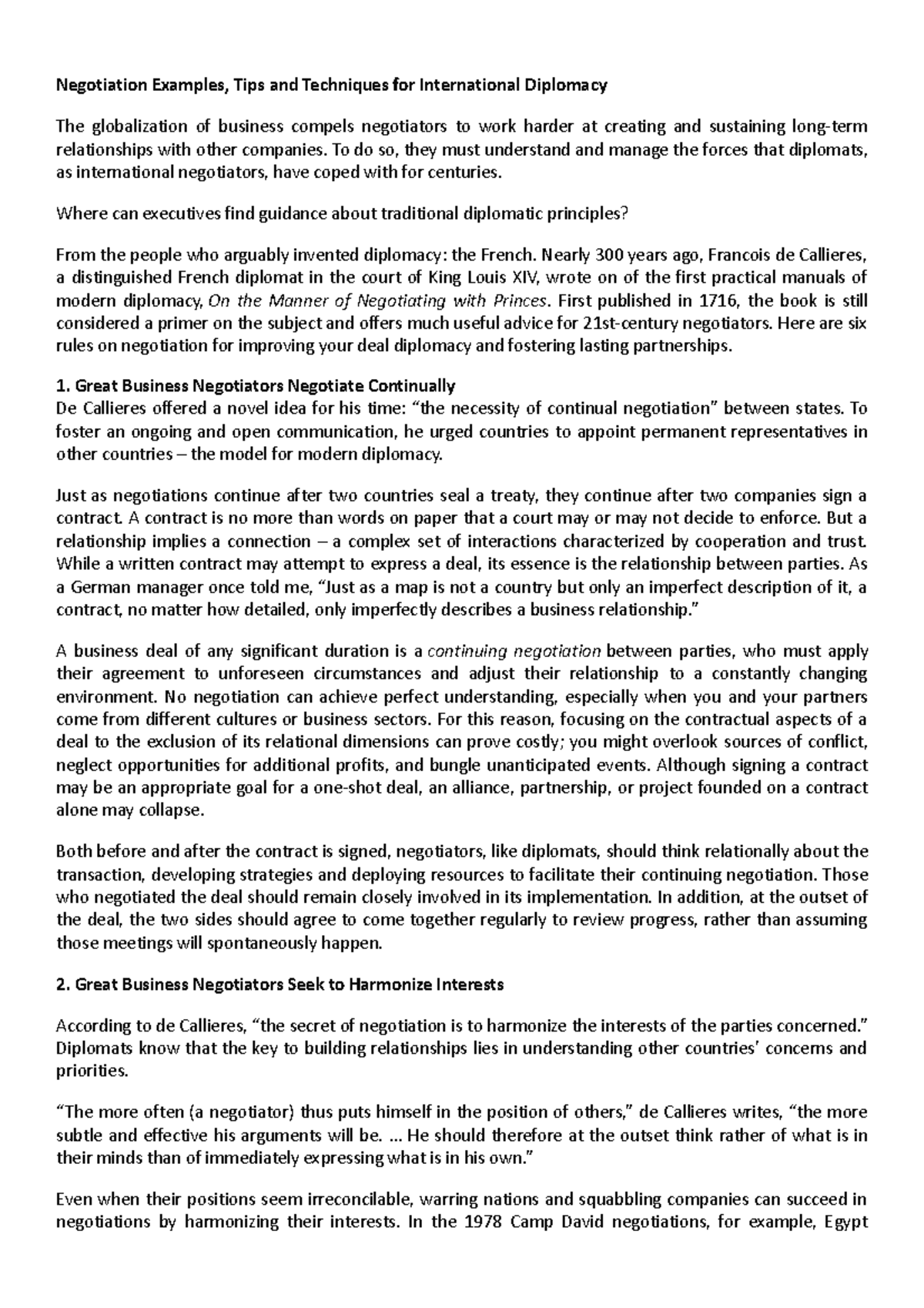 Negotiation Examples - We need to more information about wordware ...