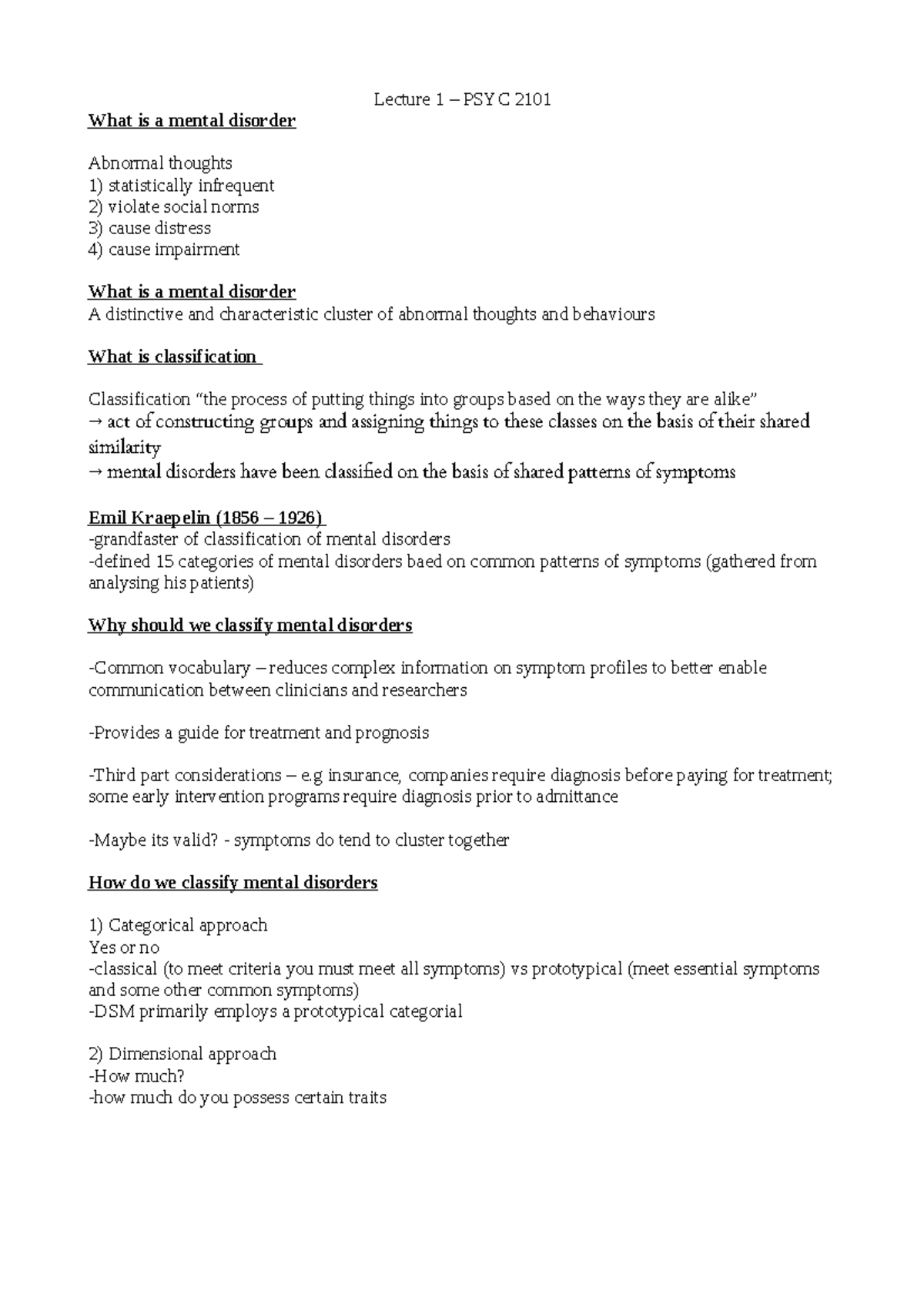 Lecture 1 Assessment, Personality & Psychopathology - Lecture 1 – PSYC ...