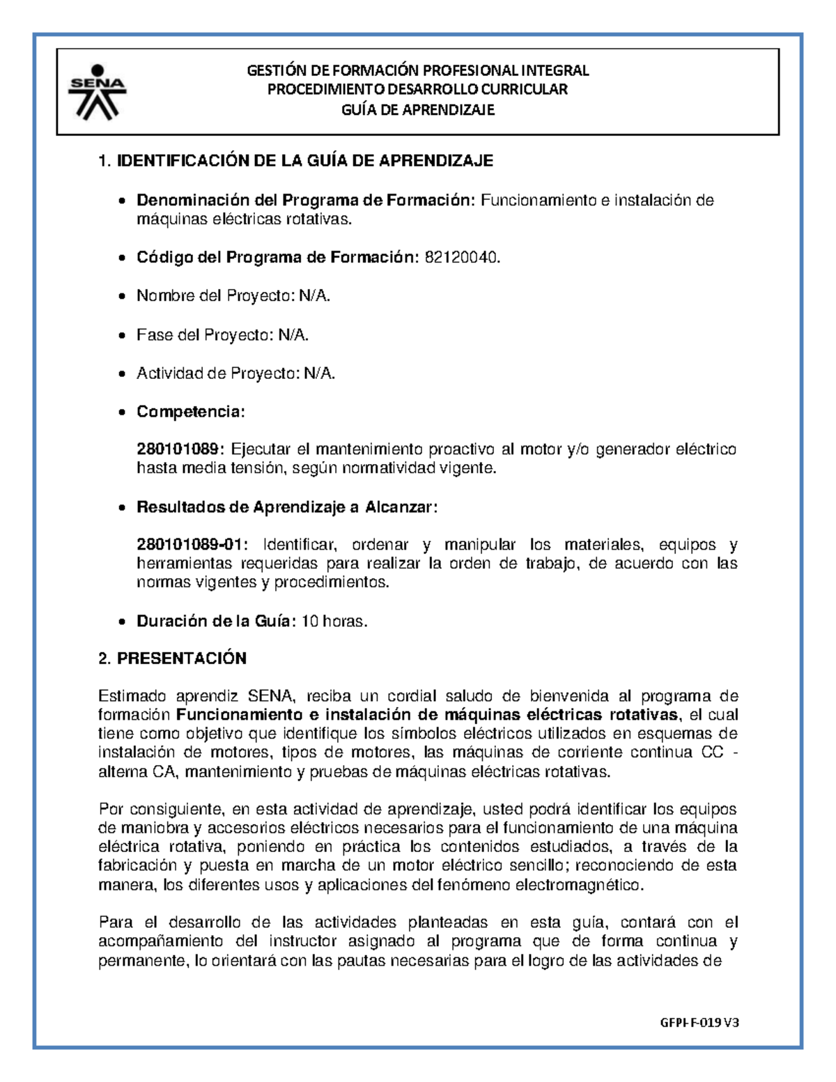 Guia 1 de aprendizaje - GESTI”N DE FORMACI”N PROFESIONAL INTEGRAL PROCEDIMIENTO DESARROLLO - Studocu