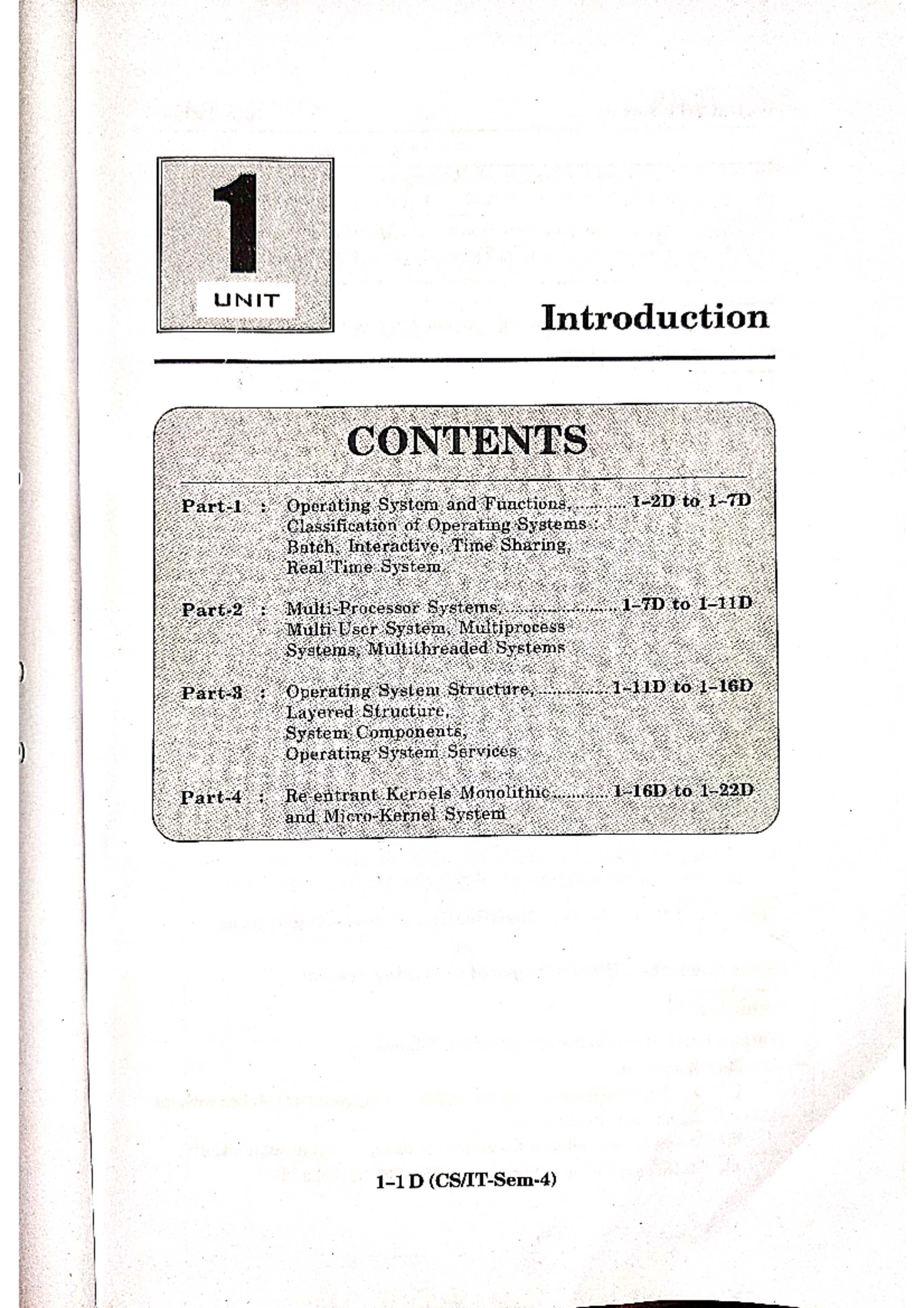 Os latest quantum - dfs - 1 UNIT Introduction CONTENTS : Operating ...