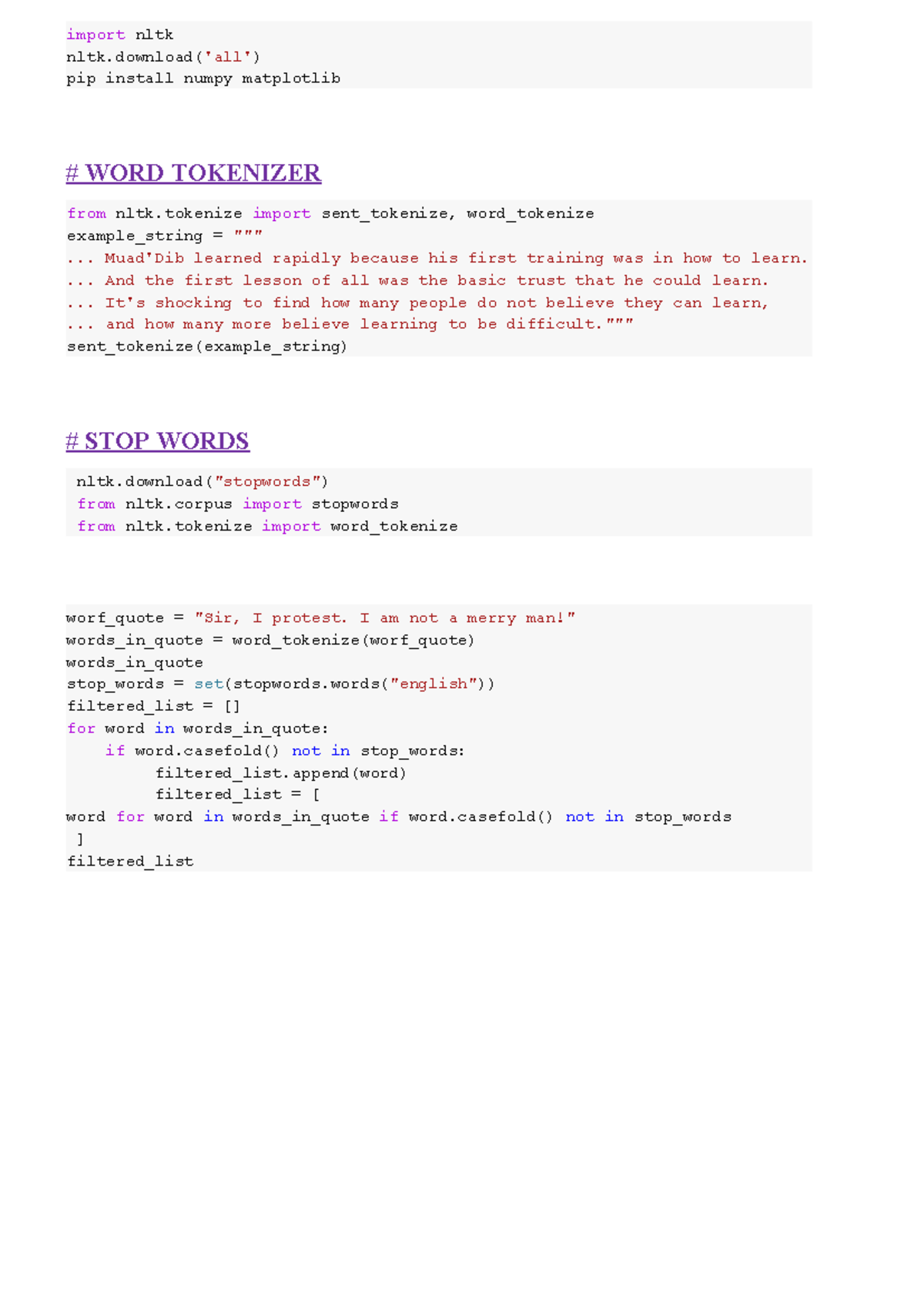 Tsa Implementation Of Unit 1 Part 1 Import Nltk Nltkall Pip