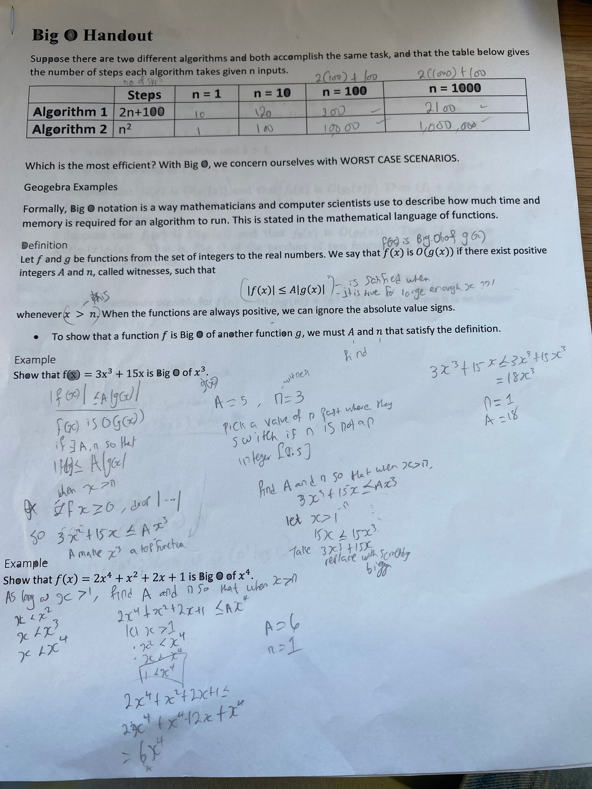 Big O Discrete Math - MATH 2300 - Georgia Gwinnett - Studocu