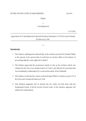 Opening statement for civil cases on negligence - BPP - Studocu