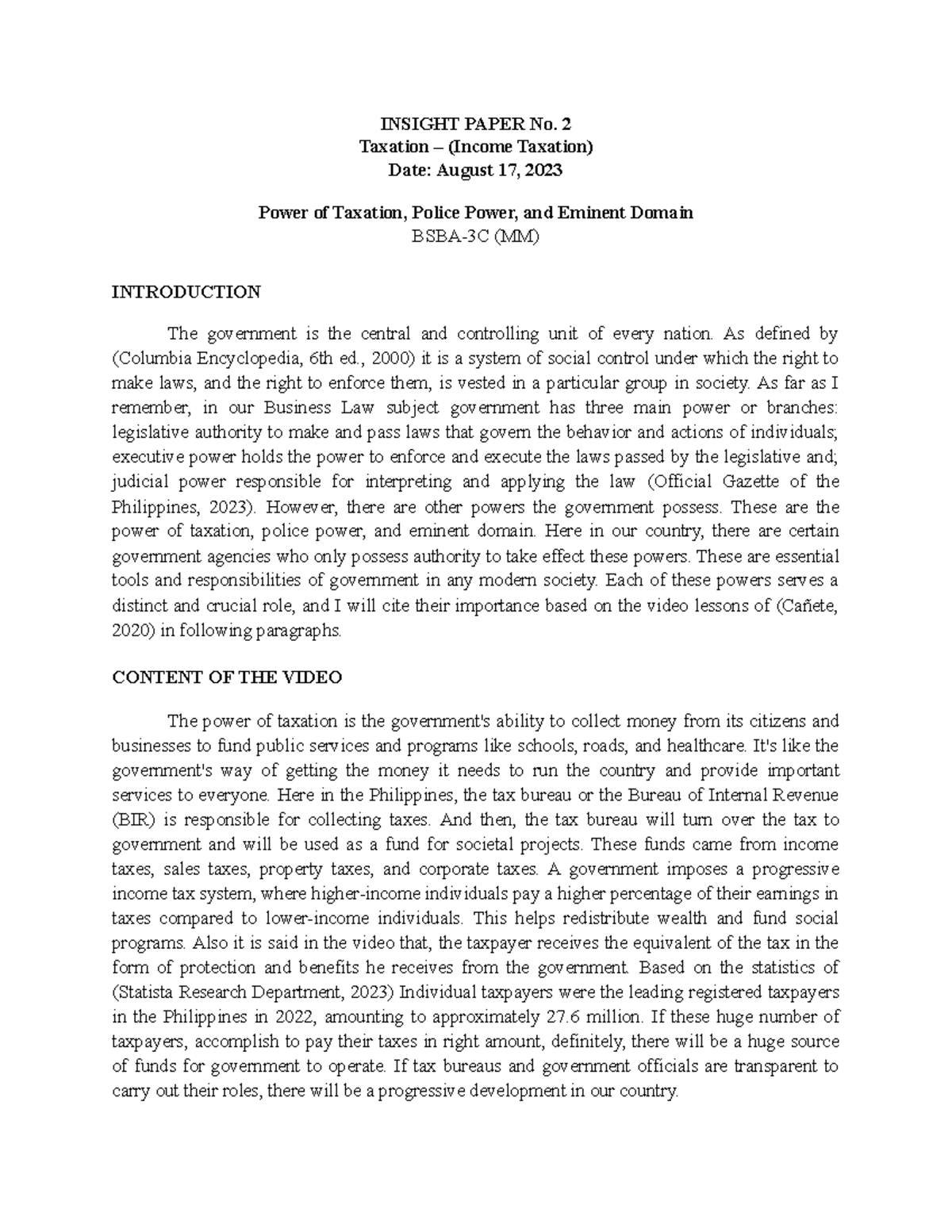 Insight-Paper No. 2 - Summary Financial Management - INSIGHT PAPER No ...
