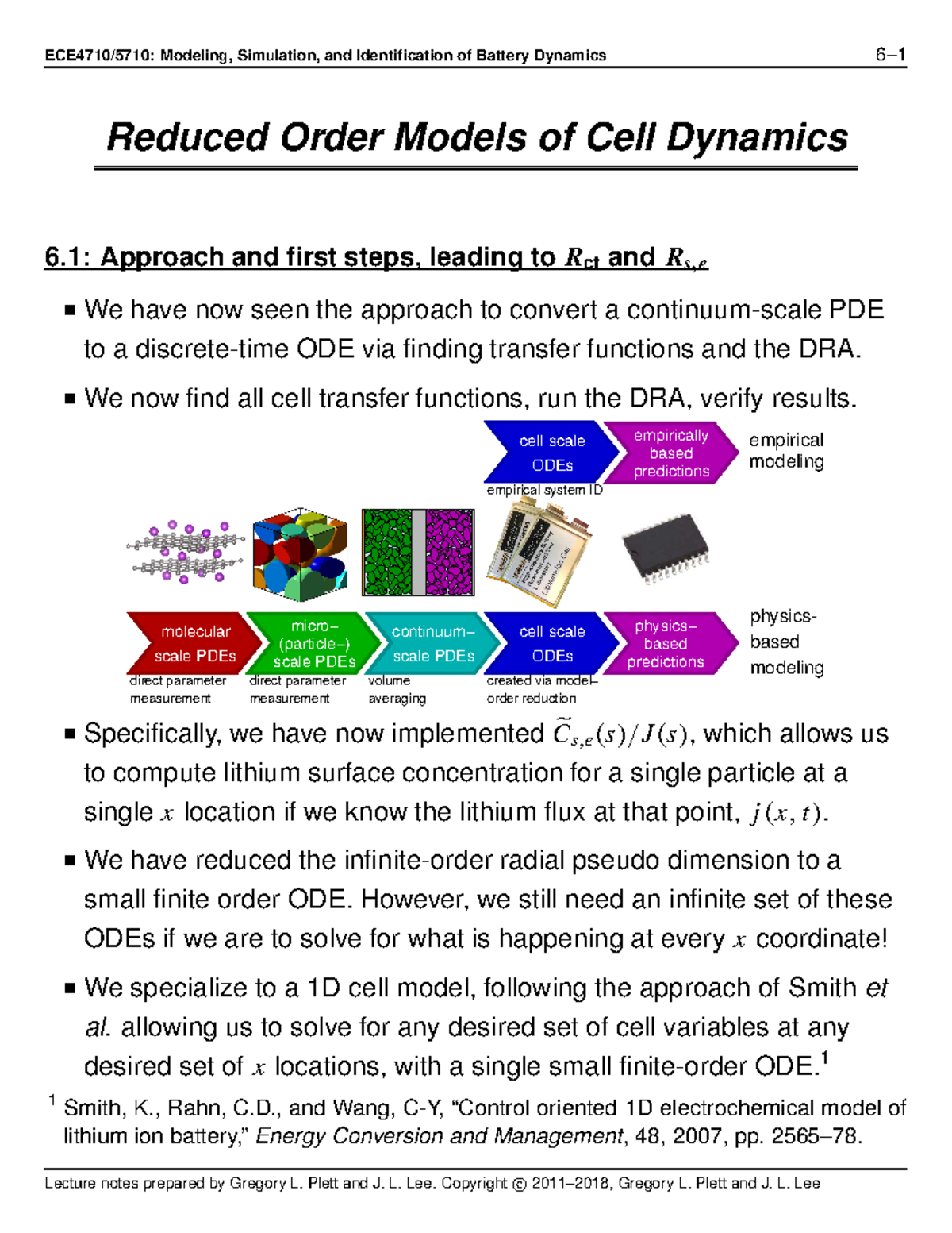 Reduced Order Models of Cell Dynamics Lecture Notes - ECE4710/5710 ...