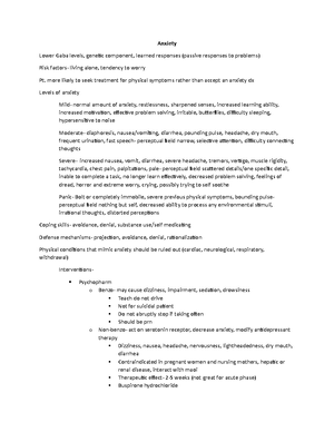 Anxiety Disorders - Anxiety Disorders Mental Health "Psychiatric Care ...