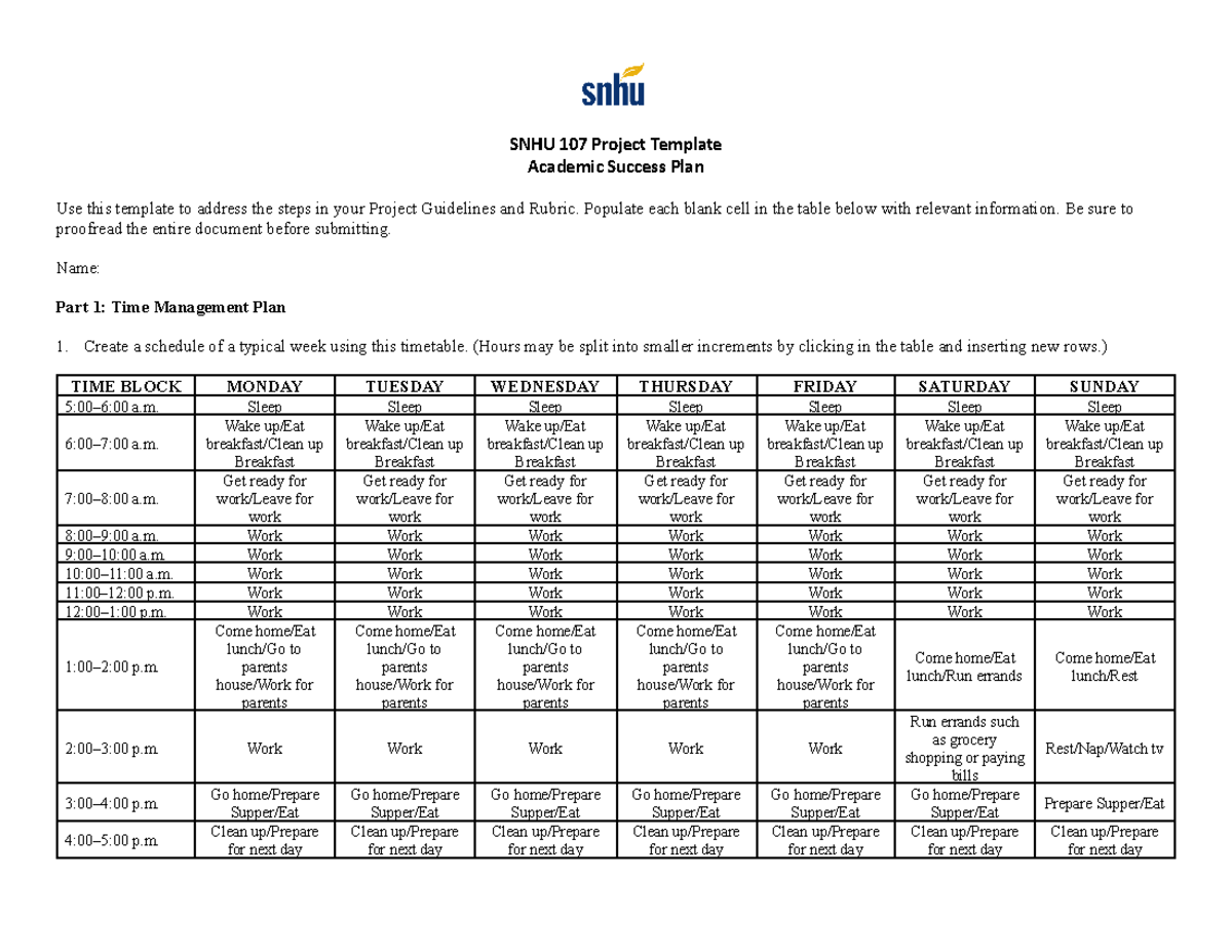 Copy of SNHU 107 Project Template 9 - SNHU 107 Project Template ...