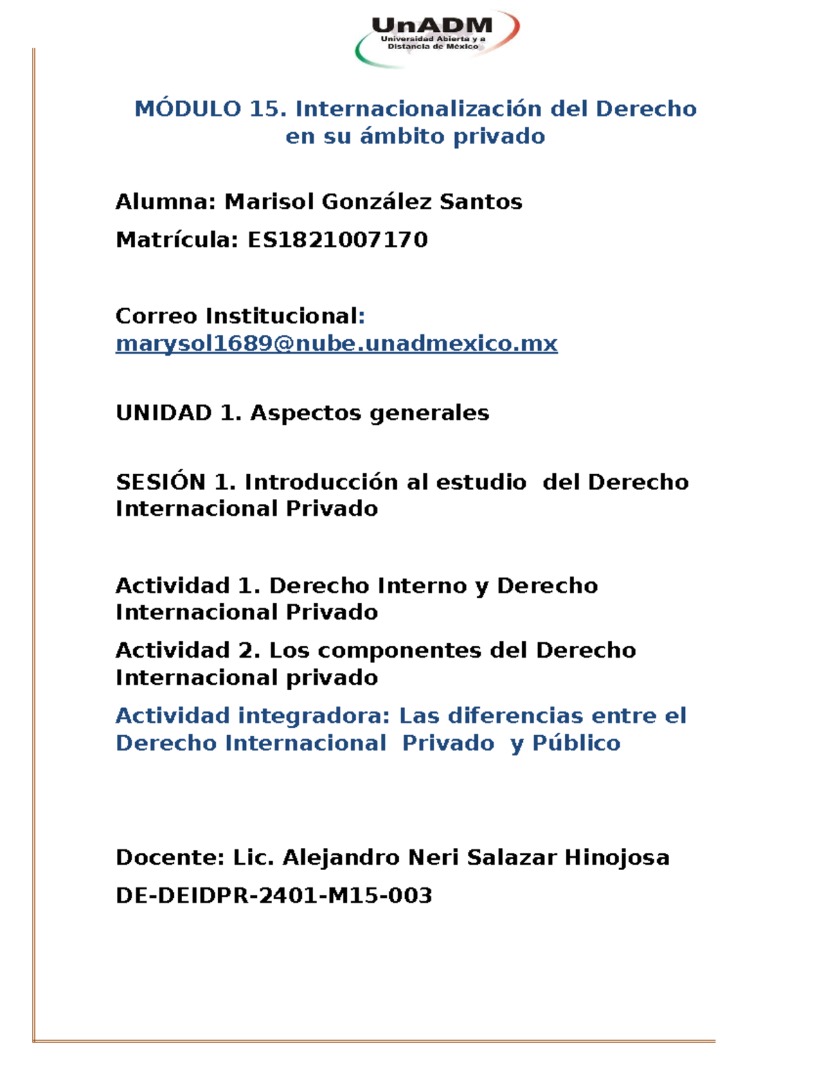 M15 U1 S1 MAGS - actividades de la sesion 1 del modulo 15 , unidad 2 - MÓDULO 15. - Studocu