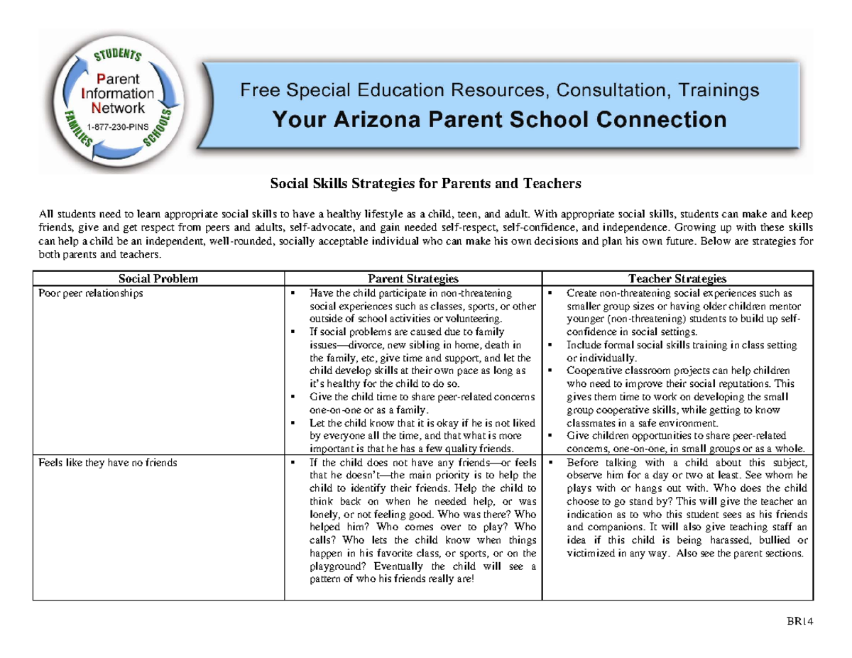 Social Skills Strategies for Parents Teachers - Social Skills ...