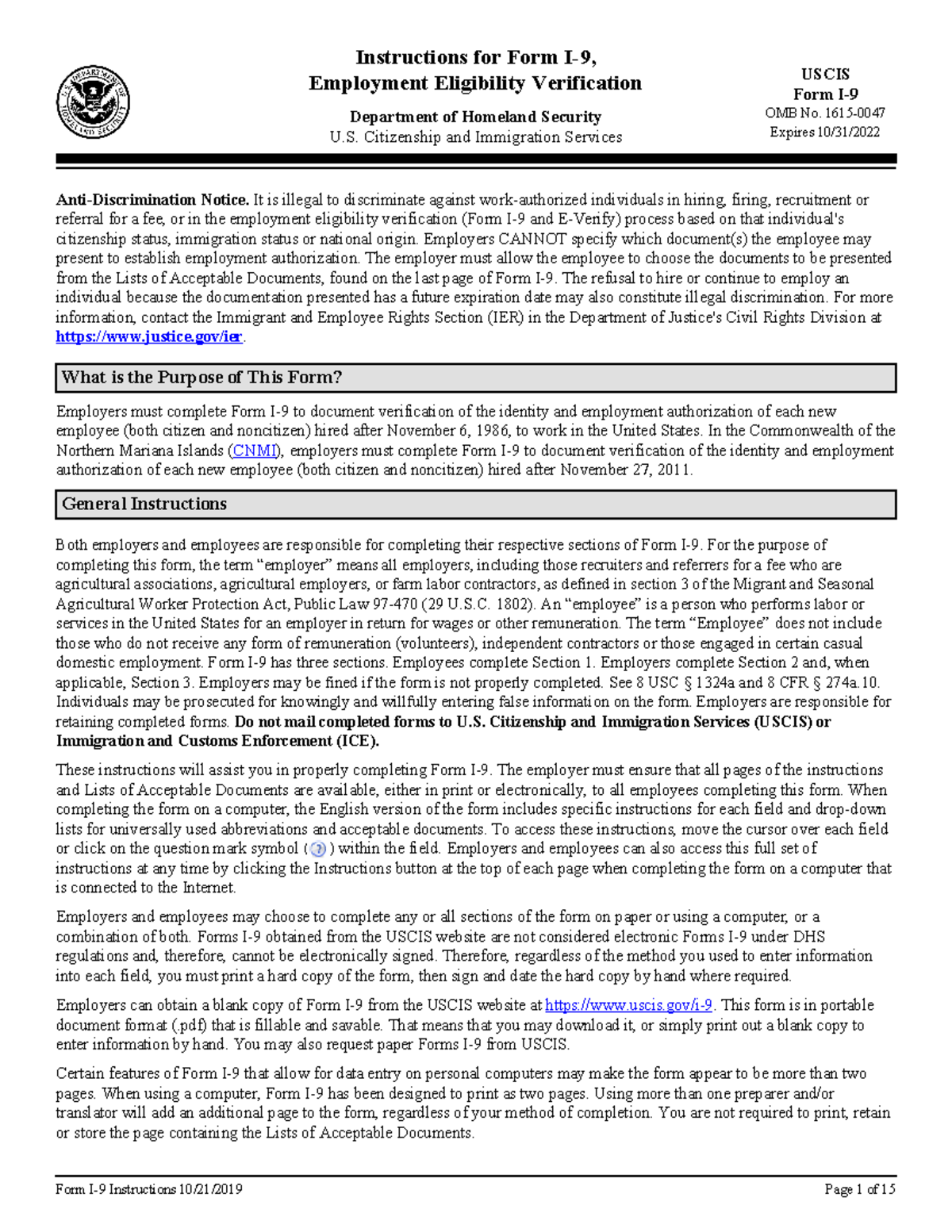 -6618980216356497309 - Instructions for Form I-9, Employment ...