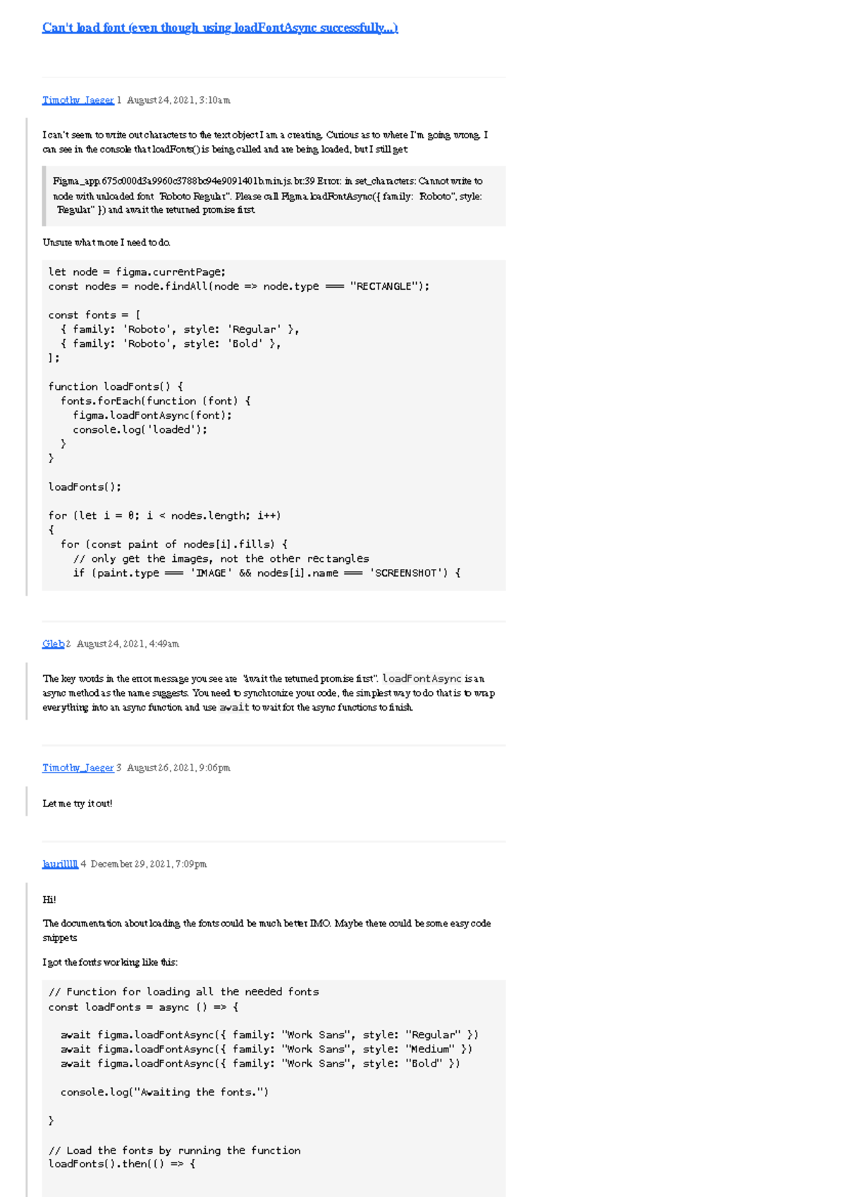 Can't load font (even though using load Font Async successfully ...