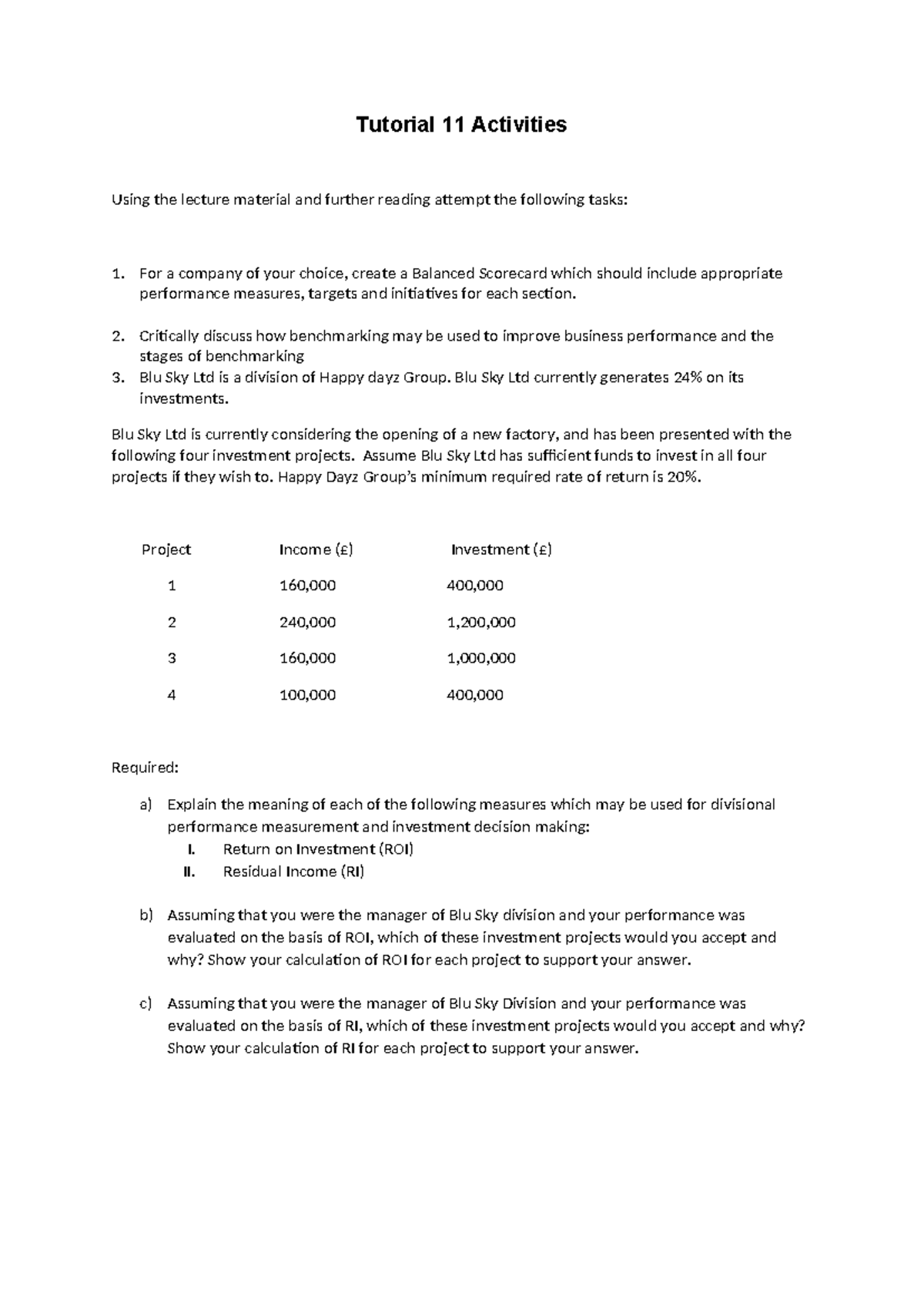 AG990 Tutorial Week 11 Questions - Tutorial 11 Activities Using the lecture material and further ...