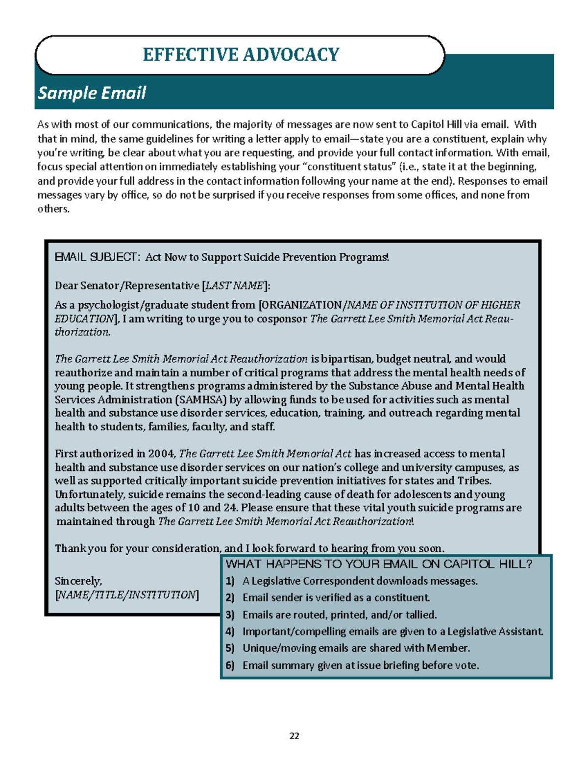Sample-advocacy email - 22 Sample Email EFFECTIVE ADVOCACY As with most ...