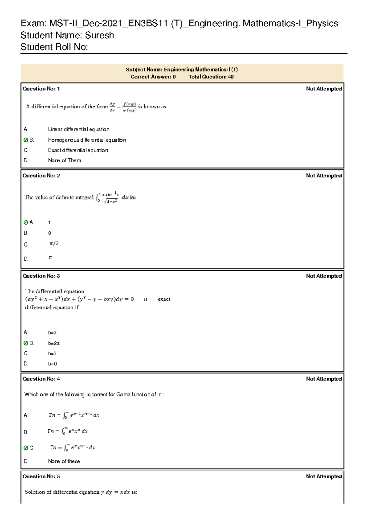 Question Paper of MST 2 - Engineering Physics - Studocu