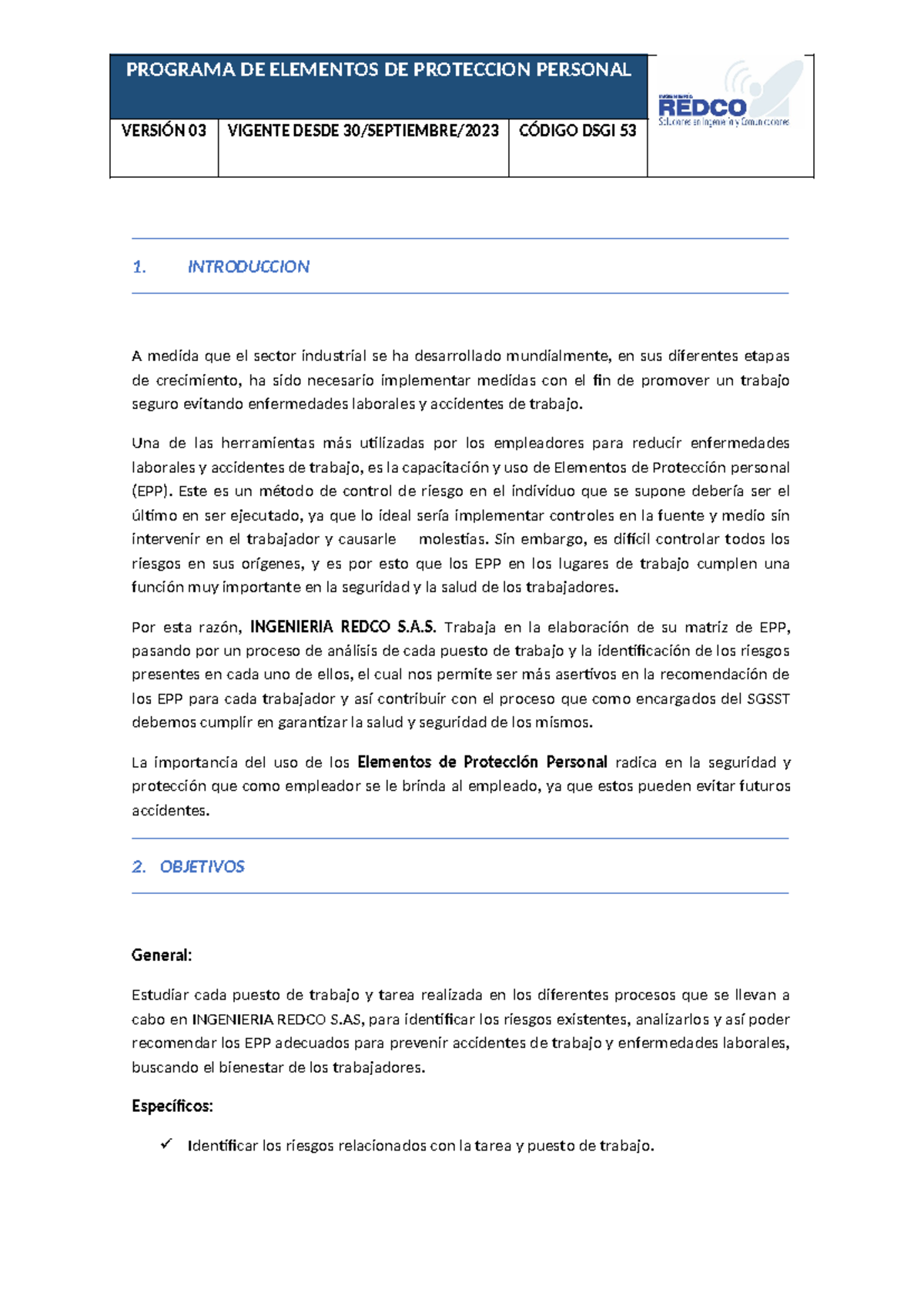 DSGI 53 Programa EPP - VERSIÓN 03 VIGENTE DESDE 30/SEPTIEMBRE/2023 ...