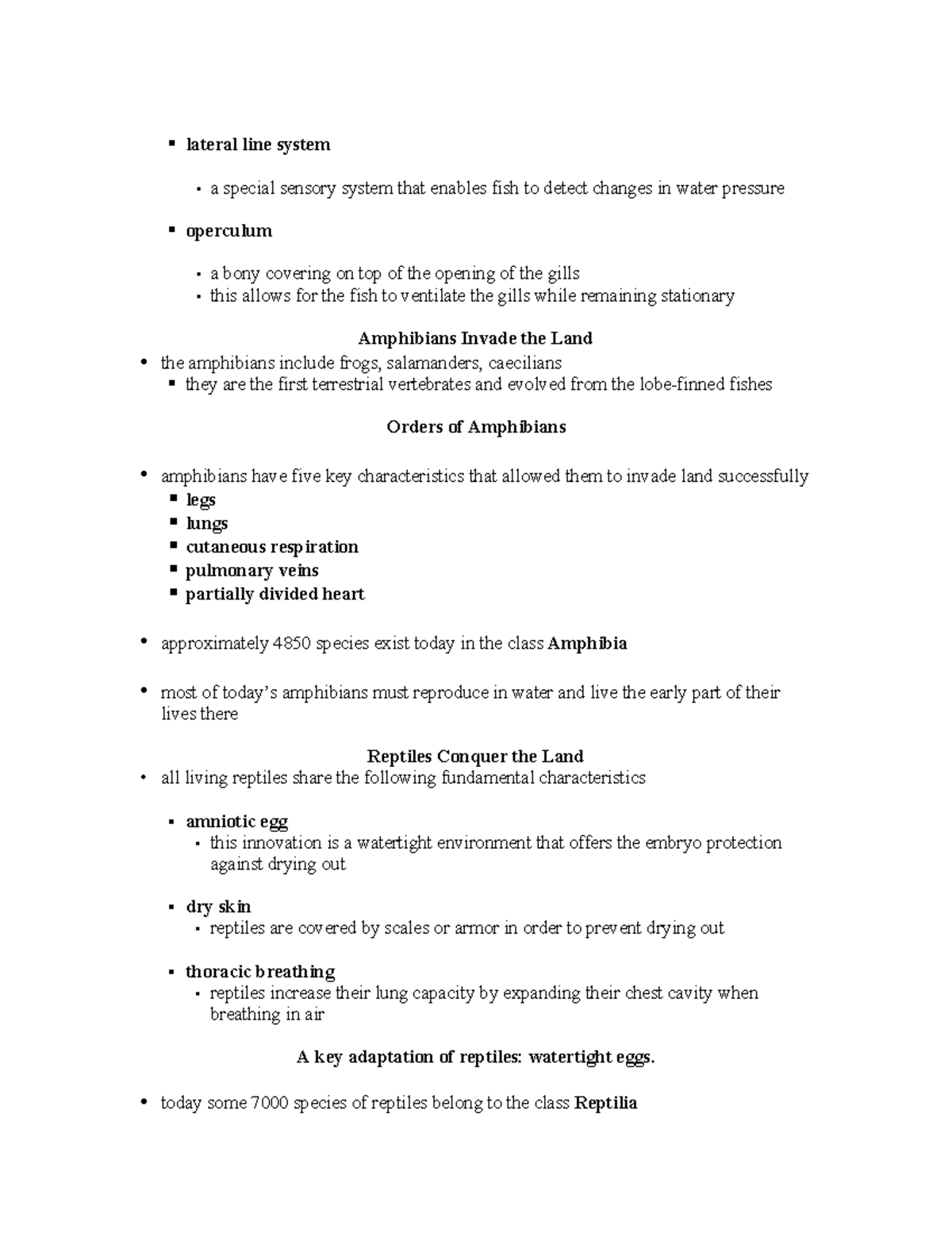 12 Vertebrate History 7 - lateral line system • a special sensory ...