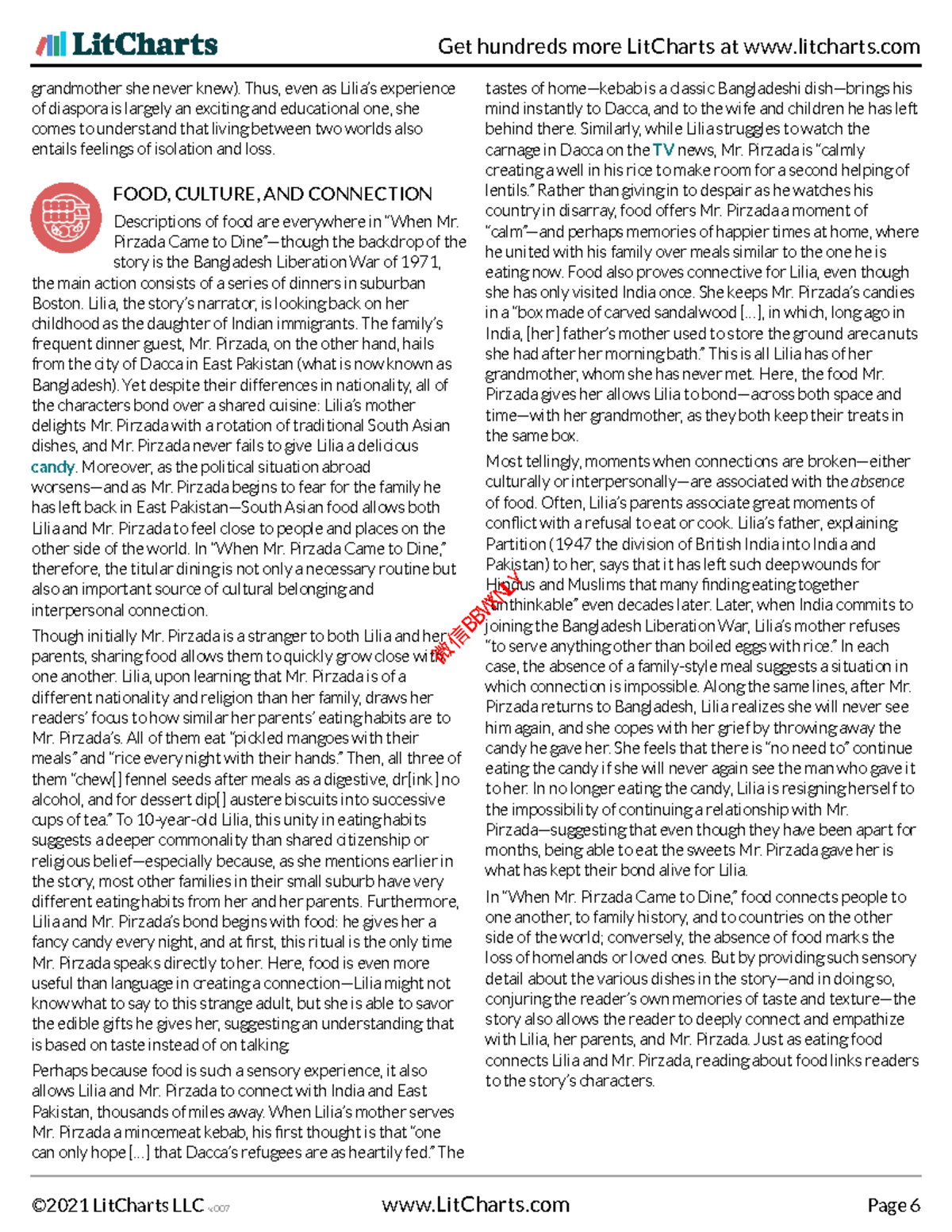 When-Mr-Pirzada-Came-to-Dine-Lit Chart 6 - grandmother she never knew ...