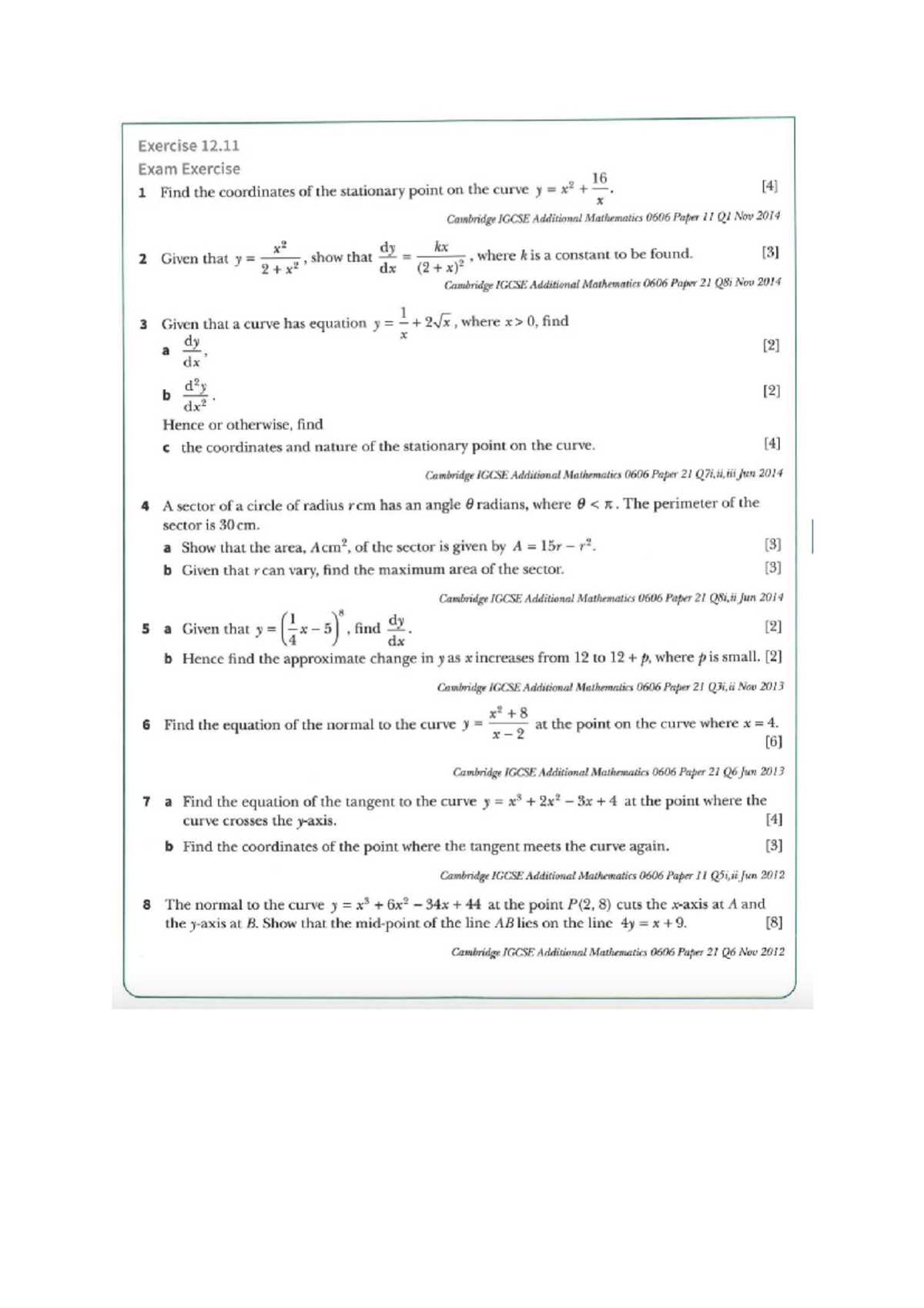 Differentiation and integration practice - MATH 095 - Studocu