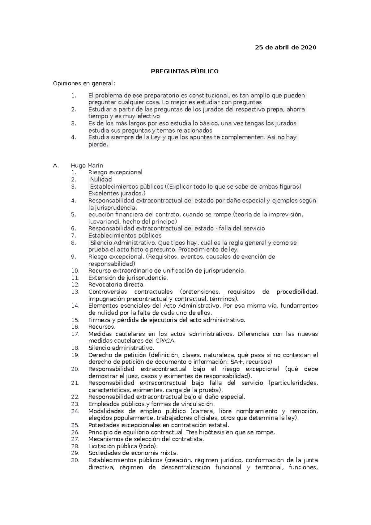 Preguntas preparatorio público abril 2020 - 25 de abril de 2020 ...