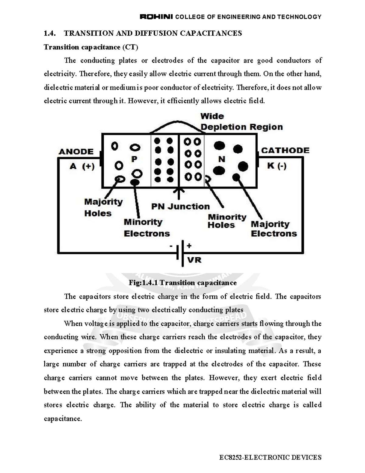 Rohini 86997793323 - 1. TRANSITION AND DIFFUSION CAPACITANCES ...