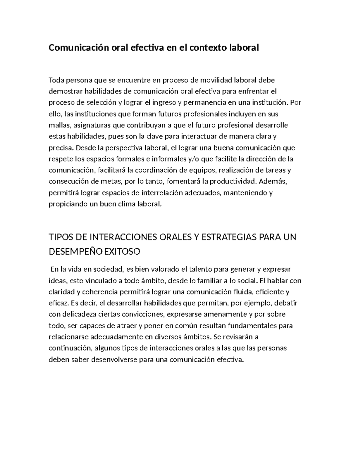 Herramientas para la comunicacion semana 2 - Comunicación oral efectiva ...