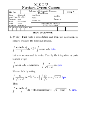MAT120 Fall 2022-2023 Chapter 12 Exam - MAT 120 Fall 2022 - Chapter 12 Exam Chapter 12 Question ...