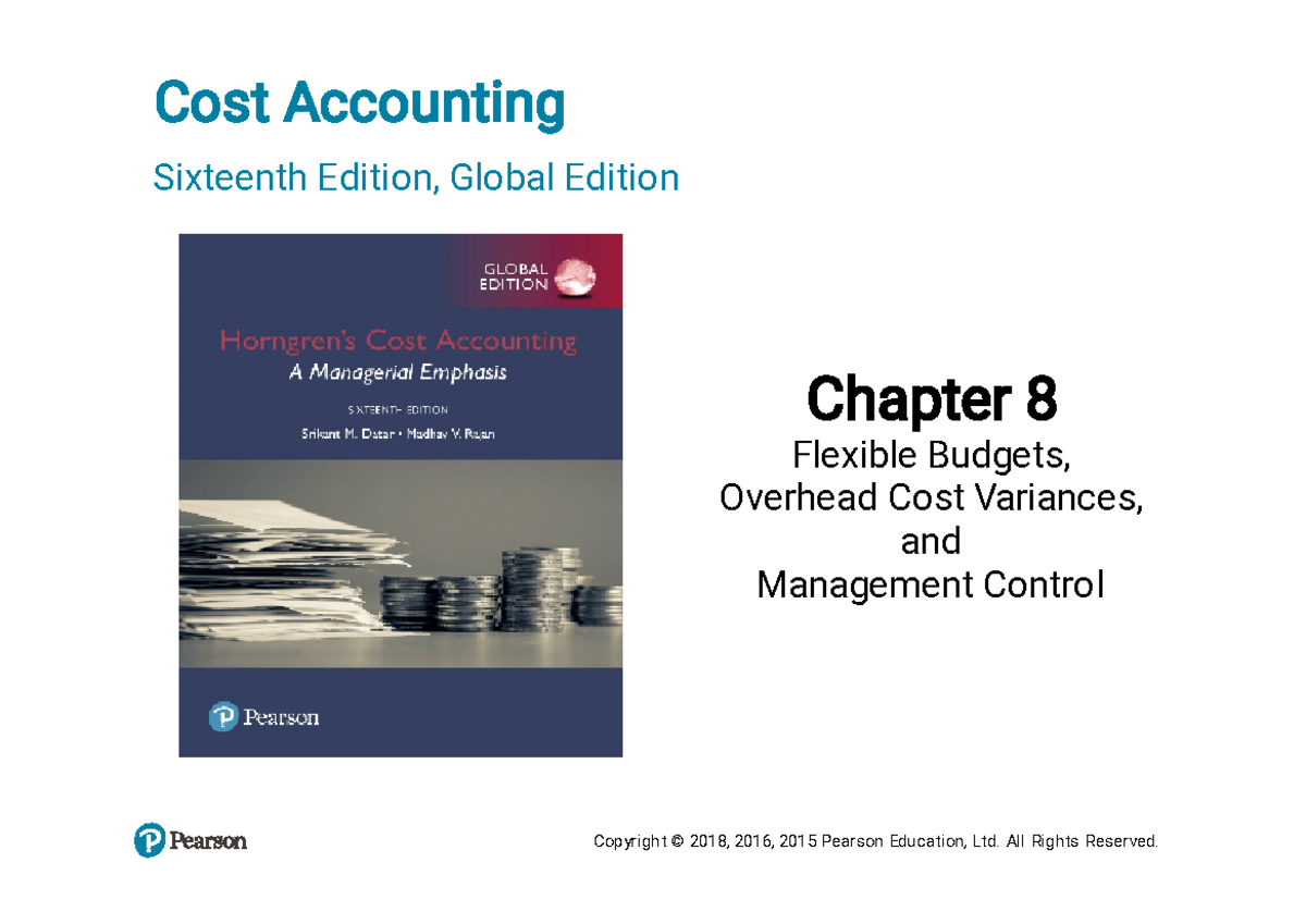 2 تكاليف - Chapter 8 Flexible Budgets, Overhead Cost Variances, and Management Control Cost ...