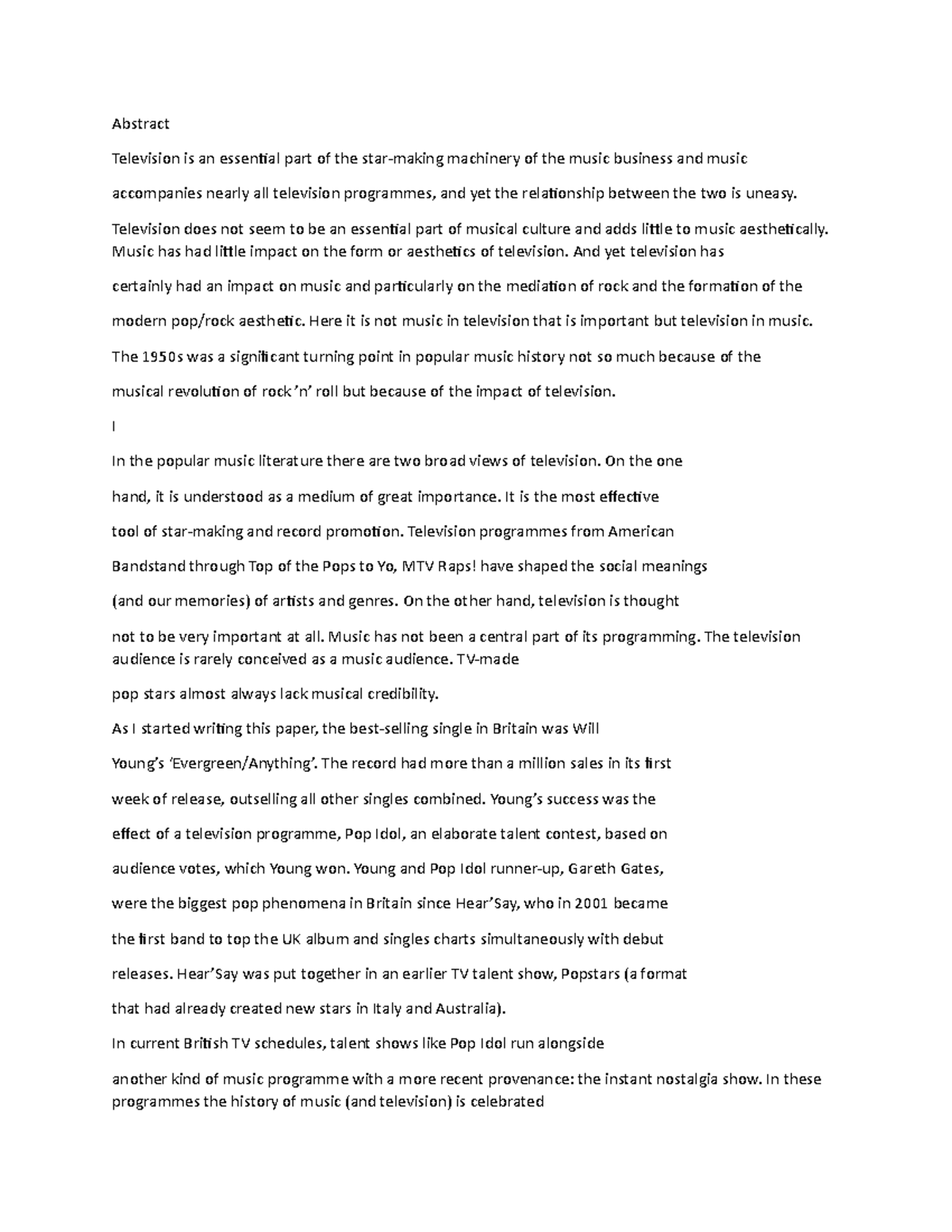 Abstract - This is one of the assignments that I did for the class ...