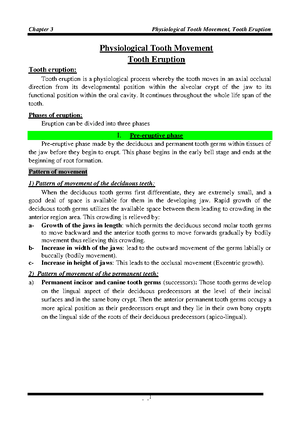 Mcq - Oral biology - M.C. QUESTION Tooth development 1-Concrescence is ...