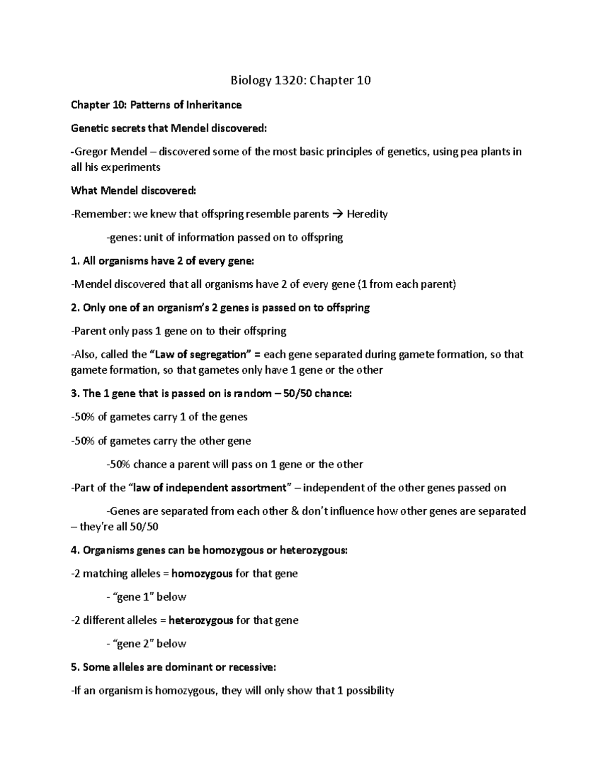 Chapter 10 - Modern Biology 1, 1320, Rachel Davenport - Biology 1320 ...