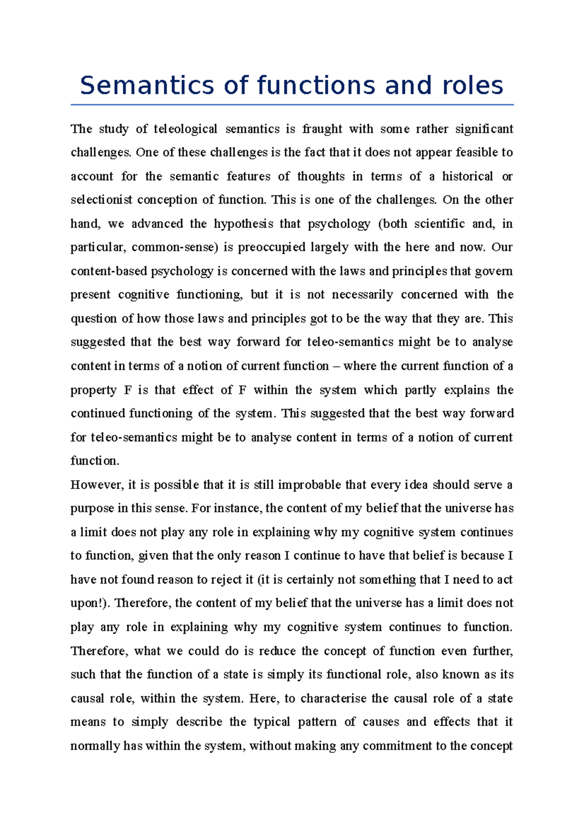 Semantics Of Functions And Roles One Of These Challenges Is The Fact That It Does Not Appear