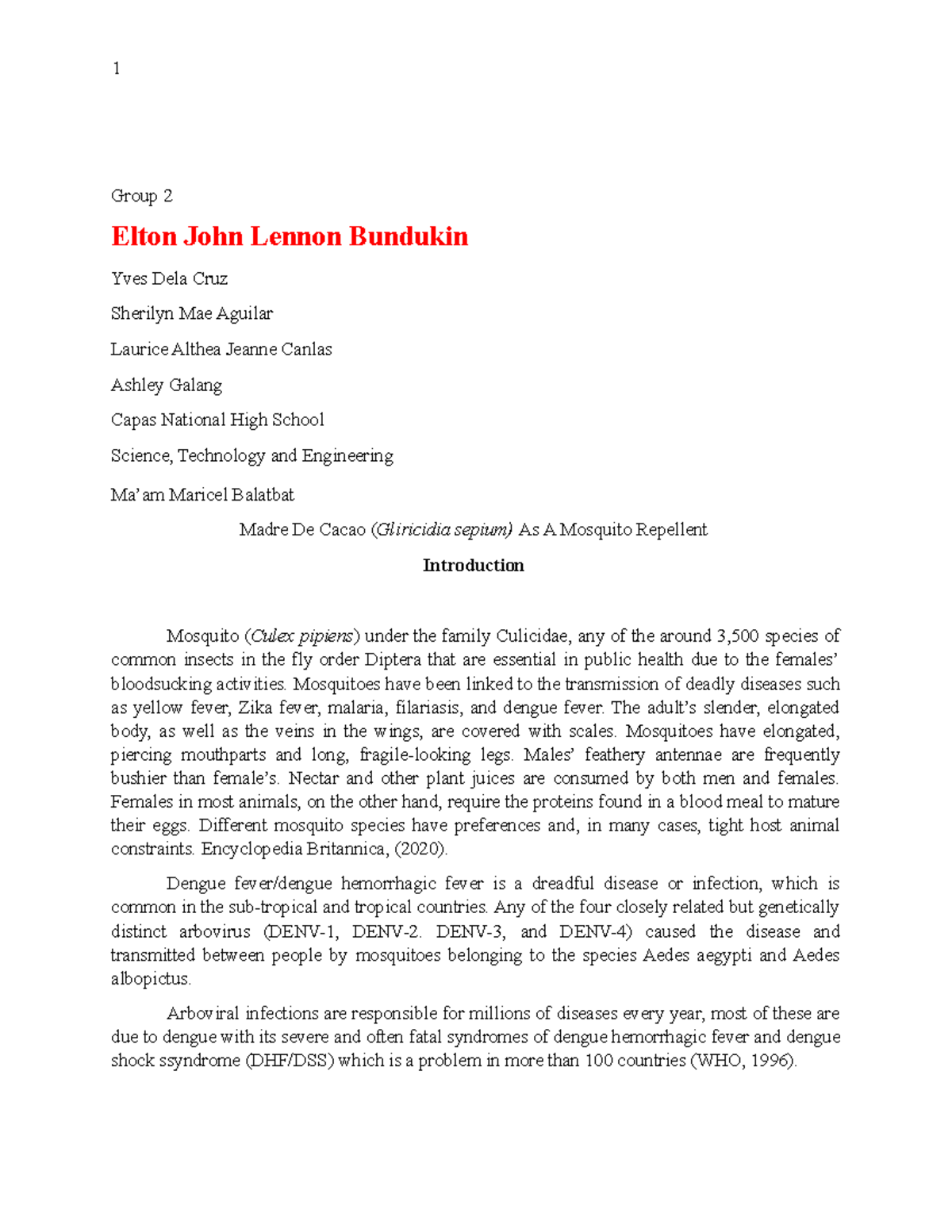 Research Group 2 - Group 2 Elton John Lennon Bundukin Yves Dela Cruz ...