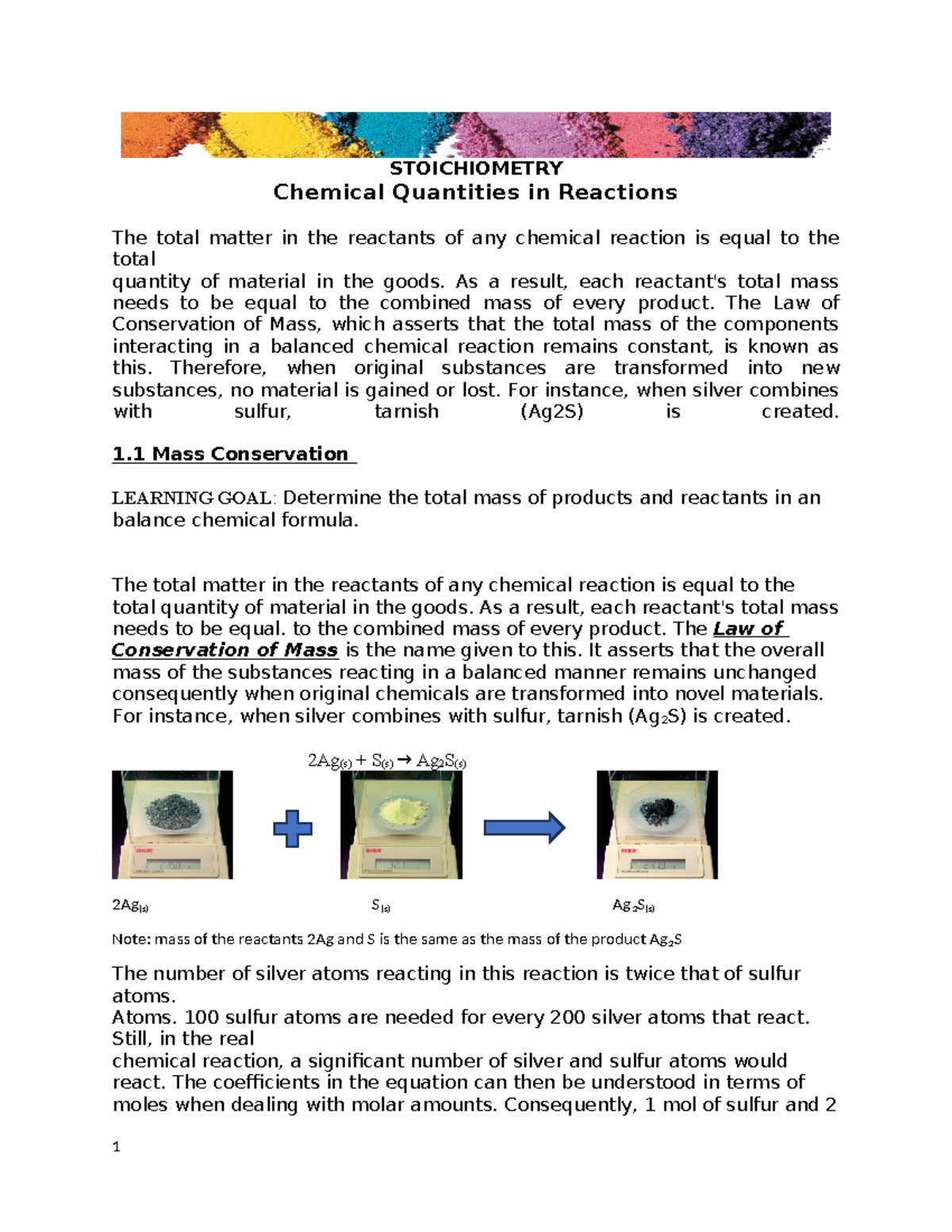 Stoichiometry - STOICHIOMETRY Chemical Quantities in Reactions The ...