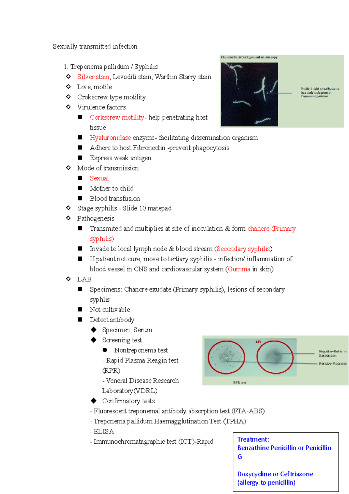 Sexually transmitted infection 1 - Treponema pallidum / Syphilis Silver ...