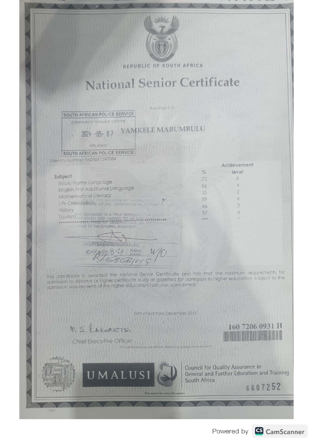 Yamkela - FAC1502 - Studocu