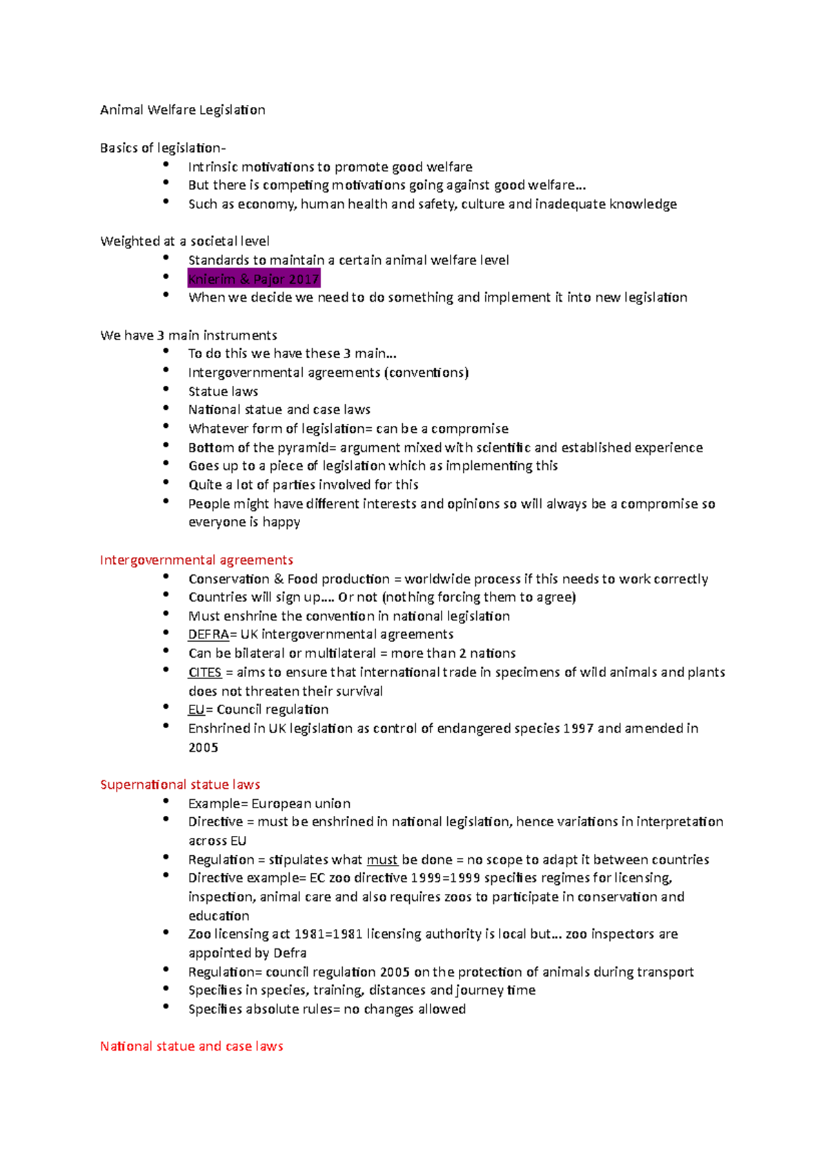 L2 Animal Welfare Legislation - Animal Welfare Legislation Basics of ...