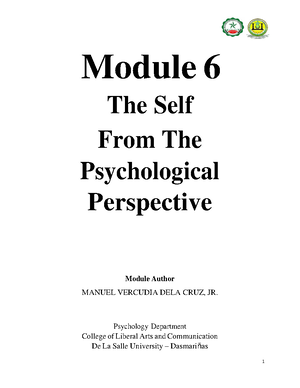 UTS - Module 1A - Western Perspective - 1 G-PSYC Understanding the Self ...