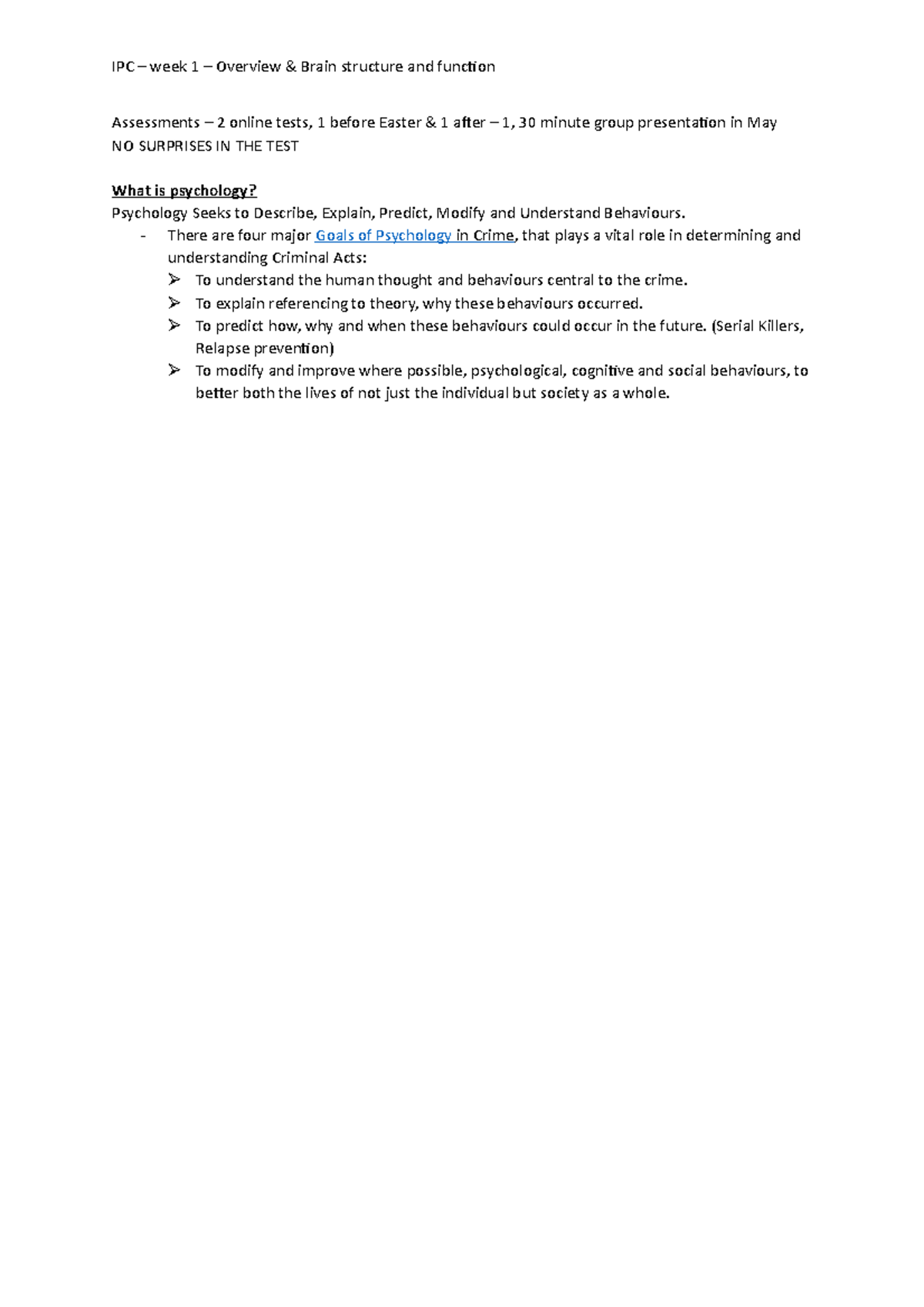 IPC WEEK 1 - The guest speaker delivered this lecture, notes include ...