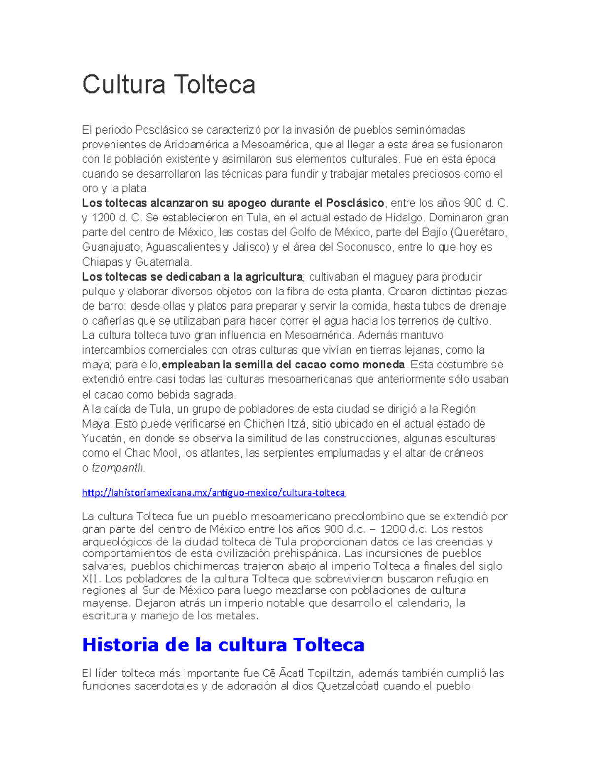 Cultura Tolteca - Fue en esta época cuando se desarrollaron las técnicas para fundir y trabajar ...