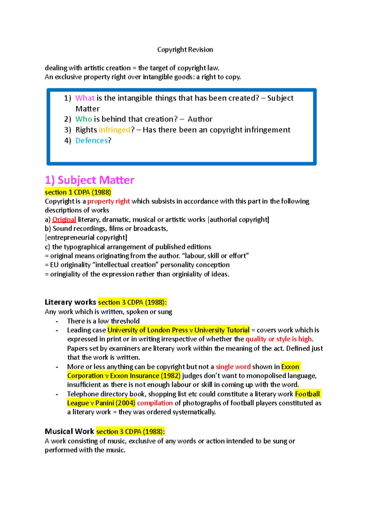 Intellectual Property - Full Copyright Revision Cases and Statutes ...