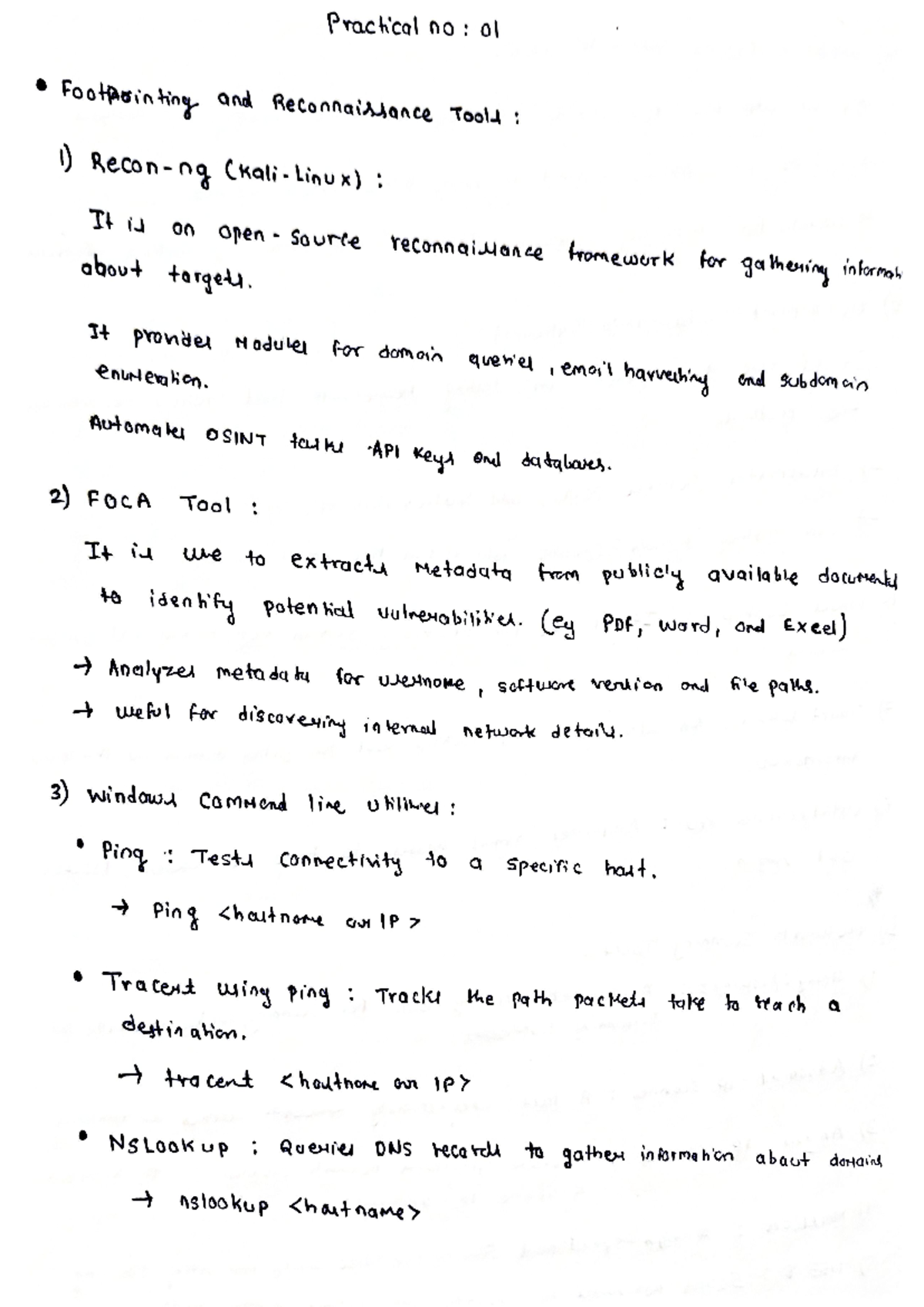 SBC practicals write-up - Practical no 01 Footprinting and ...