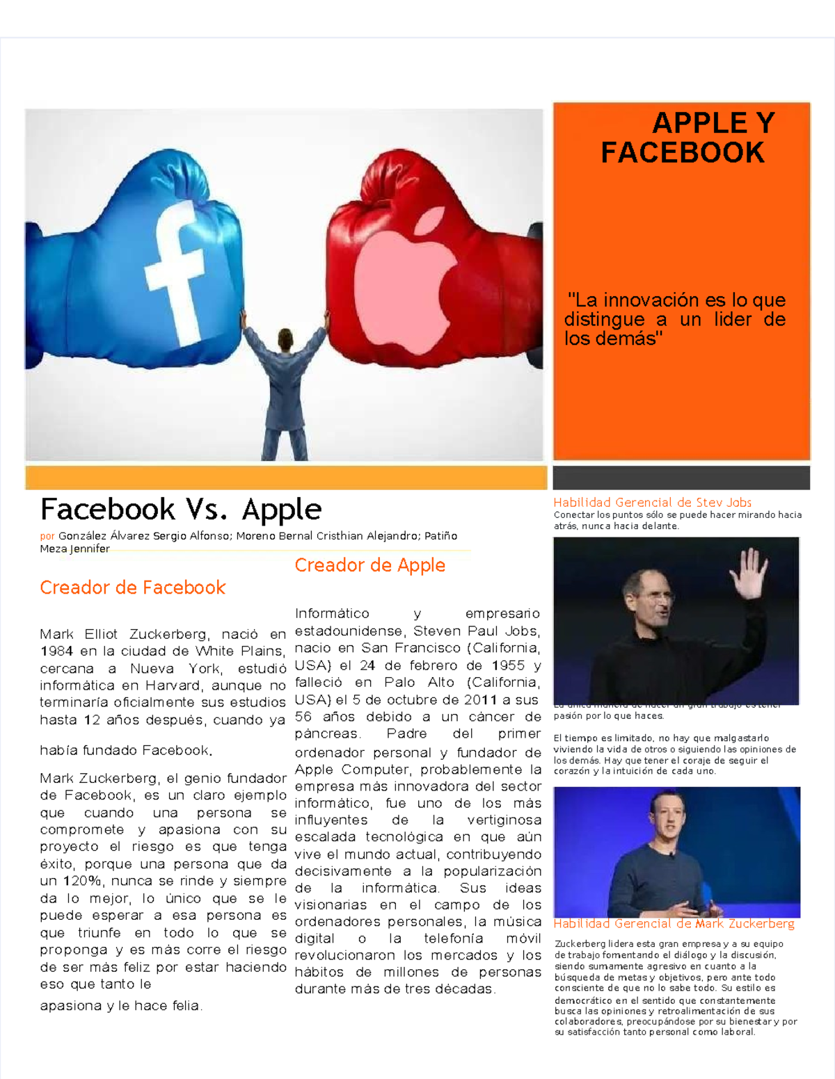 Teoria organizacional eje 4 facebook vs apple - APPLE Y FACEBOOK ...